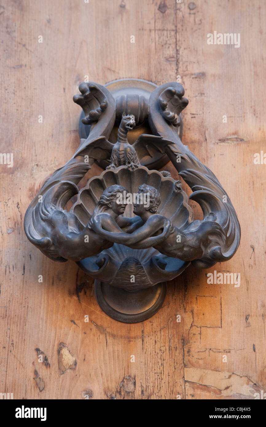 Romantic Door Handle in Rome, Italy Stock Photo - Alamy