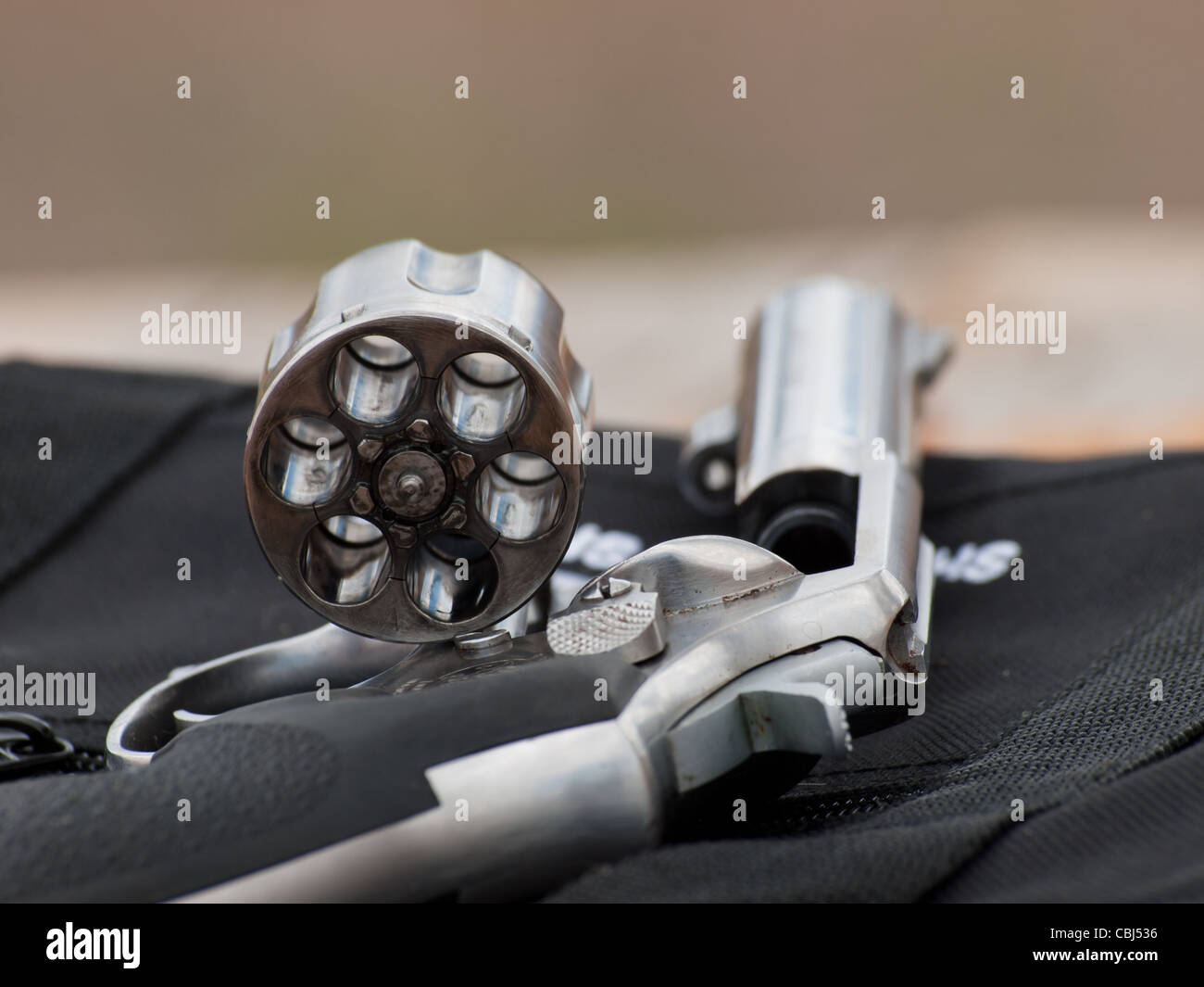 Magnum revolver with open chamber Stock Photo - Alamy