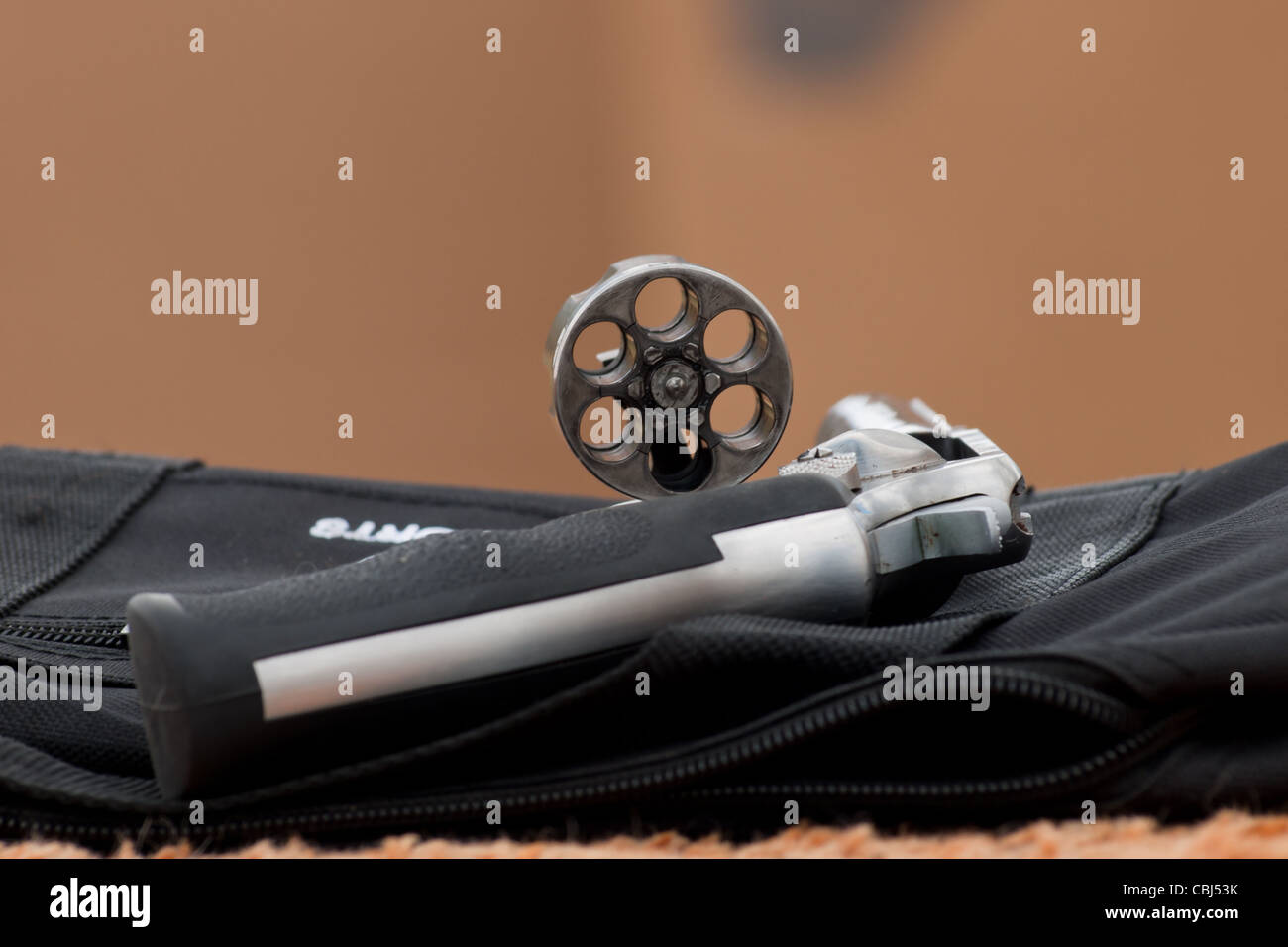 Magnum revolver with open chamber Stock Photo - Alamy