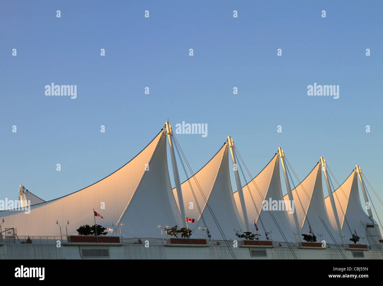 The Roof of Canada Place with White Sails in Vancouver Stock Photo - Alamy