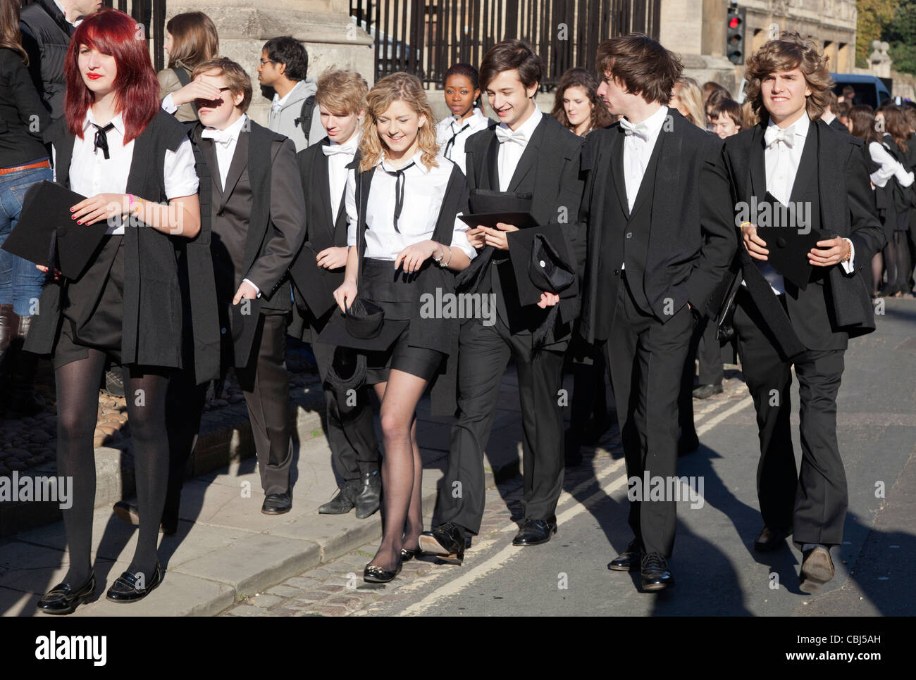 Students at Matriculation Ceremony, the Sheldonian, Oxford University ...