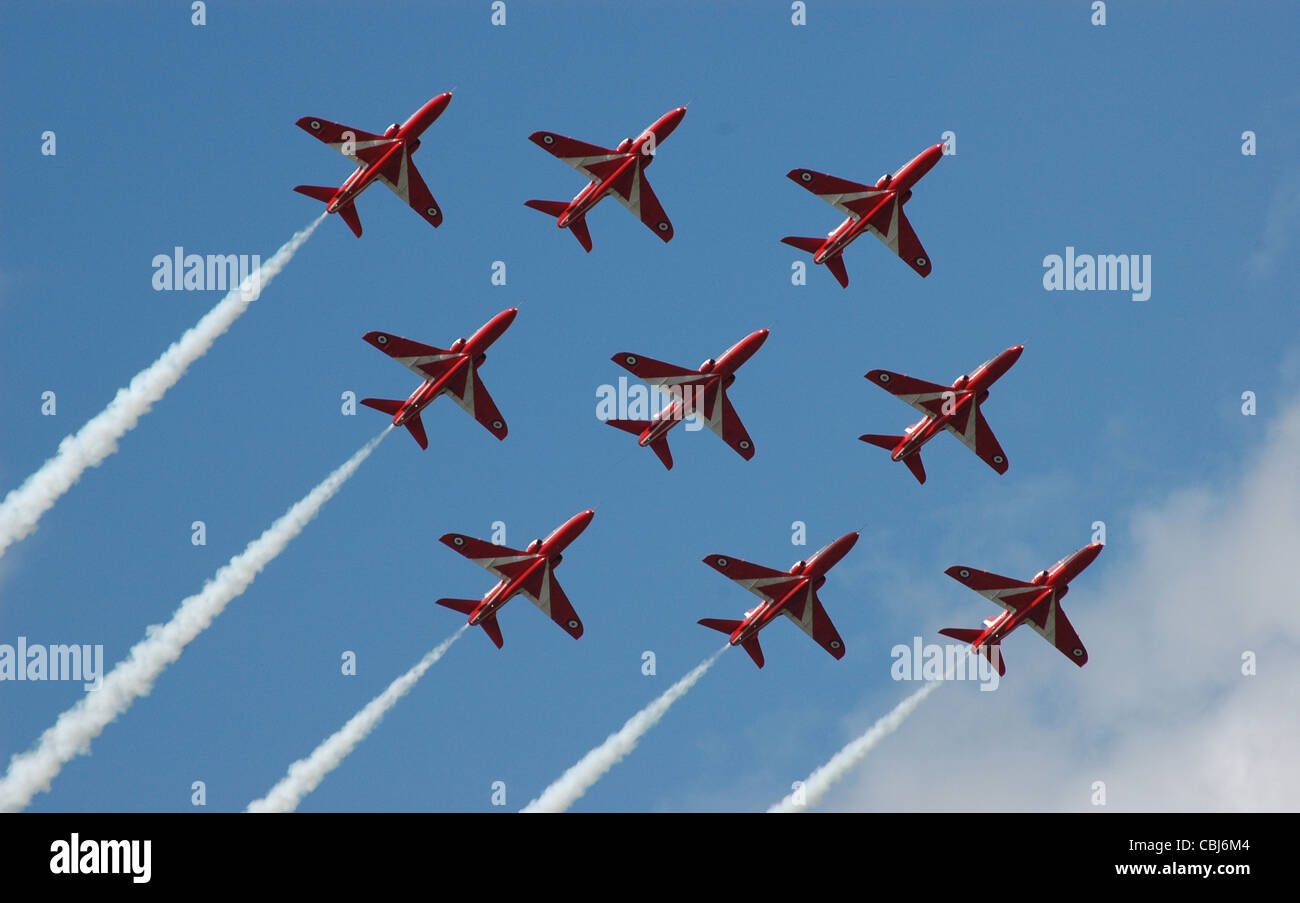 RED ARROWS, AIRCRAFT DISPLAY, AIRCRAFT SHOWS Stock Photo - Alamy