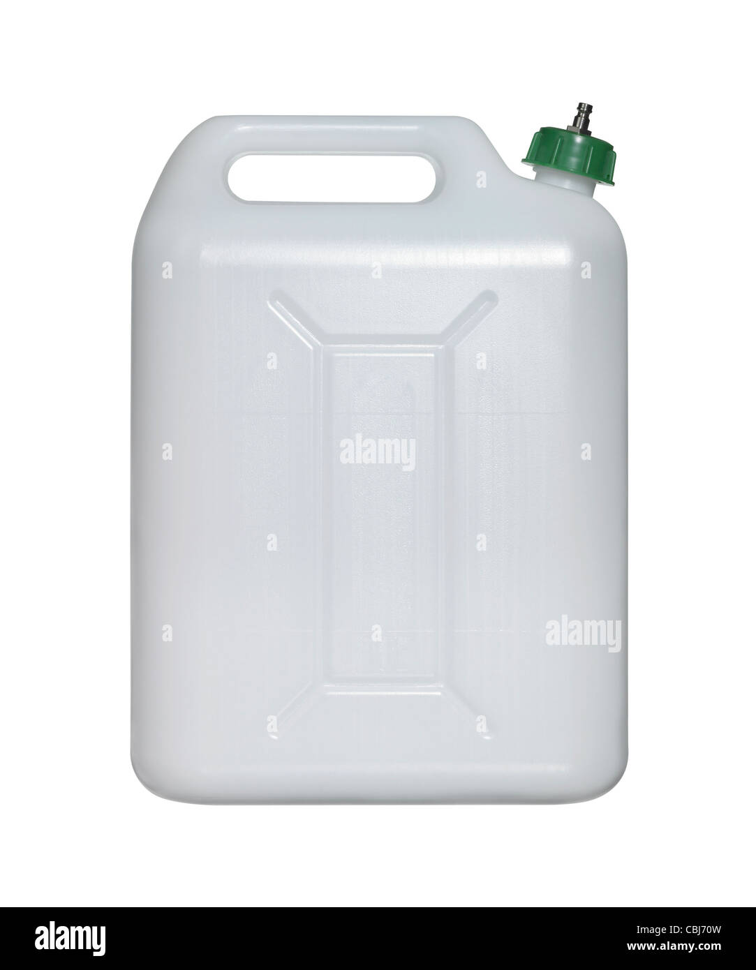 studio photography of a white plastic canister isolated on white with ...