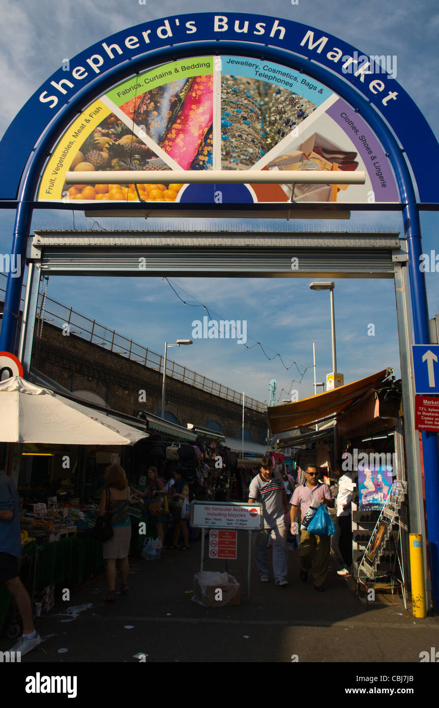 Shepherd's bush market sign hi-res stock photography and images - Alamy
