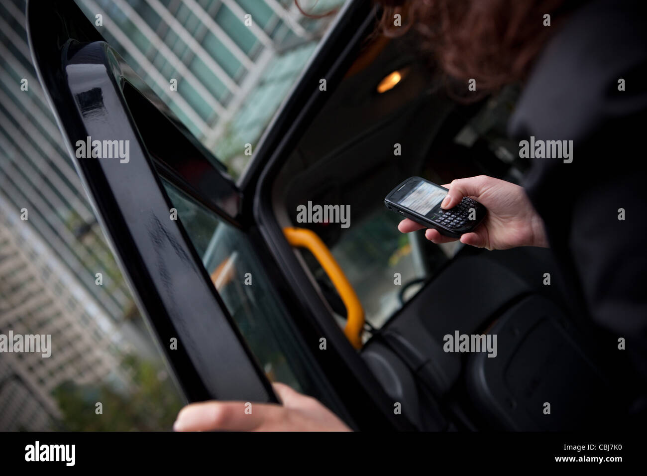 Getting into london taxi hi-res stock photography and images - Alamy