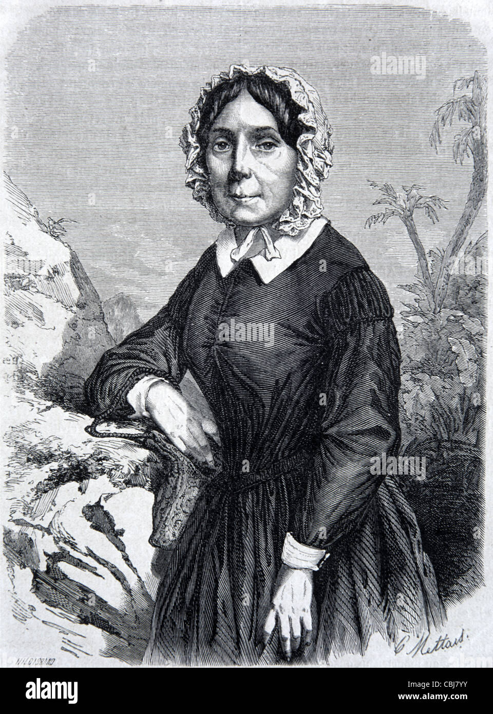 Portrait of Ida Pfeiffer, Austrian Traveller or Traveler and Travel ...