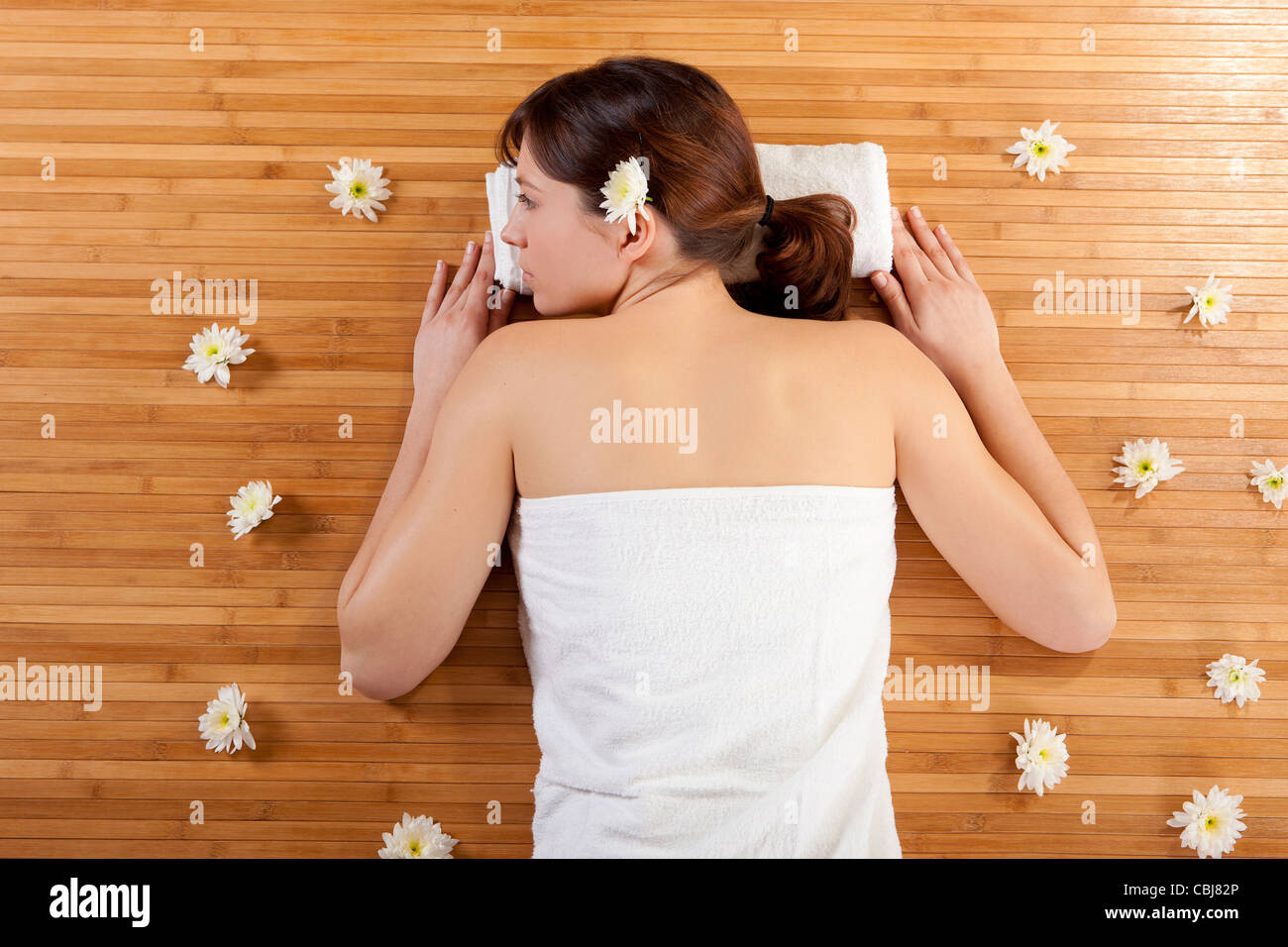 Beautiful and attractive young woman getting a spa treatment Stock ...