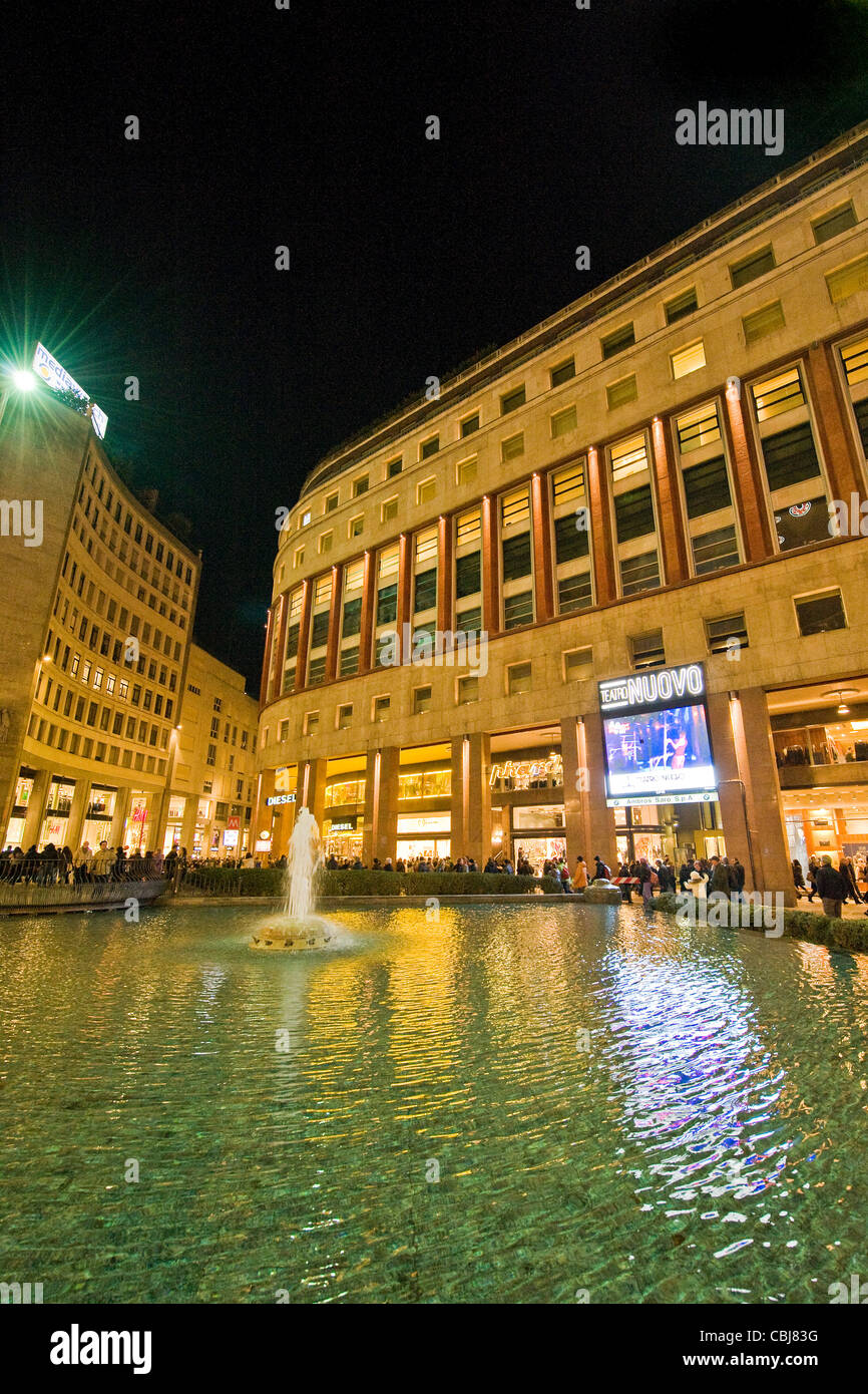 San Babila square, Milan, Italy Stock Photo - Alamy