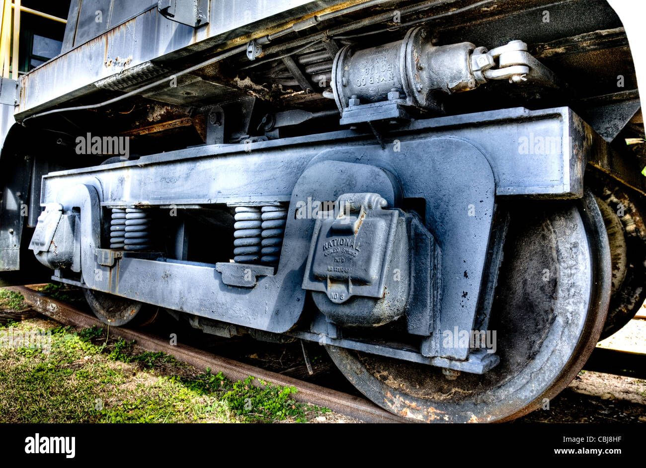 Train wheels on track hi-res stock photography and images - Alamy