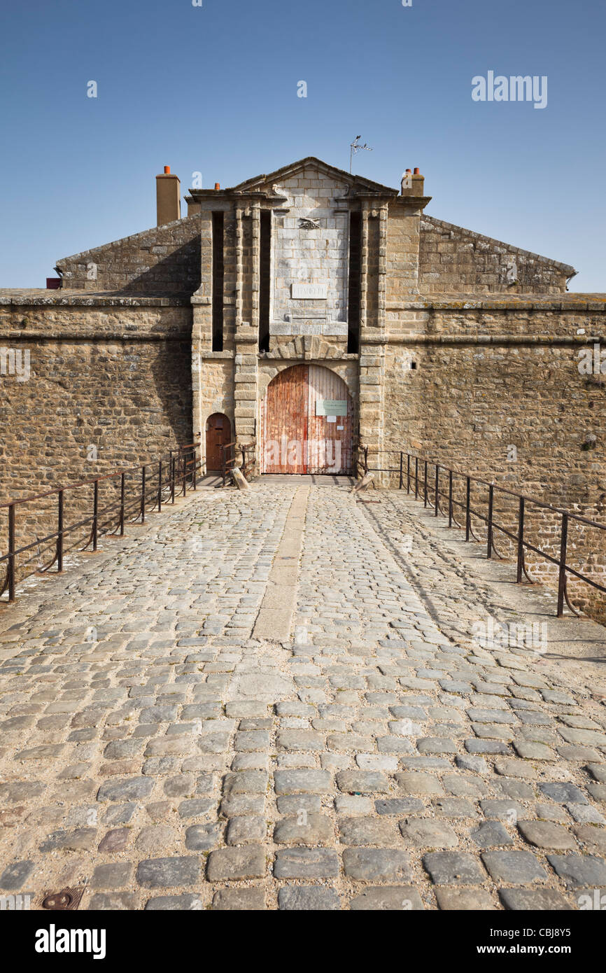 Entrance to the citadel at Port Louis, Brittany, France Stock Photo - Alamy