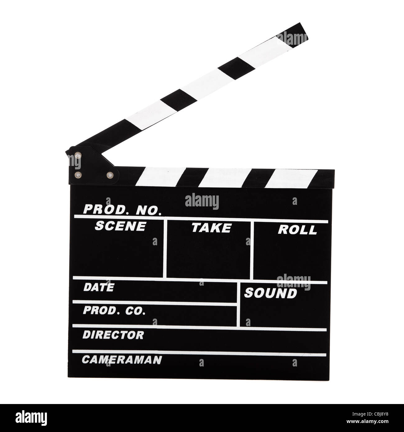 Picture of a Clapboard isolated on a white background Stock Photo - Alamy