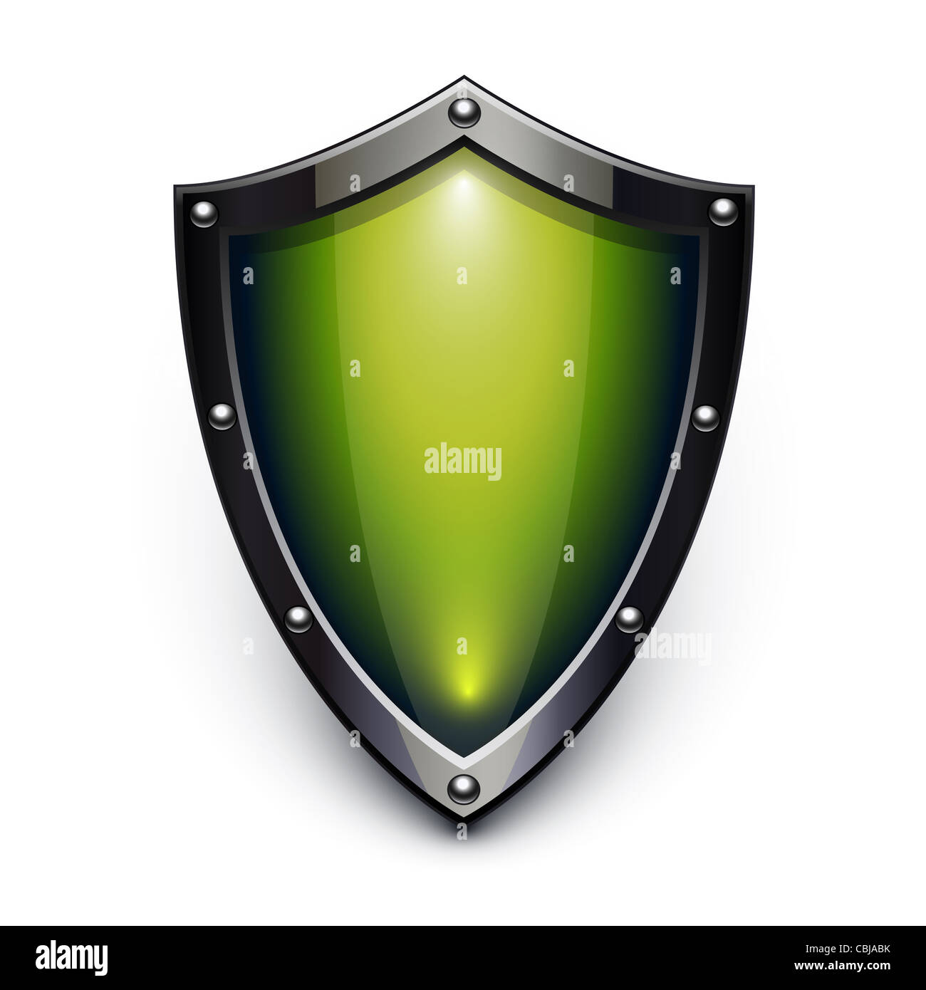 Green security shield Stock Photo - Alamy