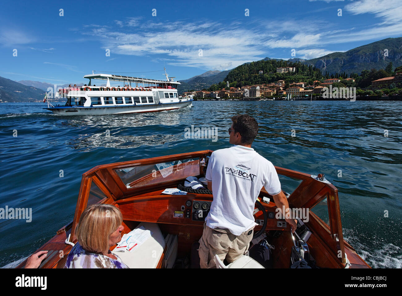 Excursion boats, Bellagio, Lake Como, Lombardy, Italy Stock Photo - Alamy