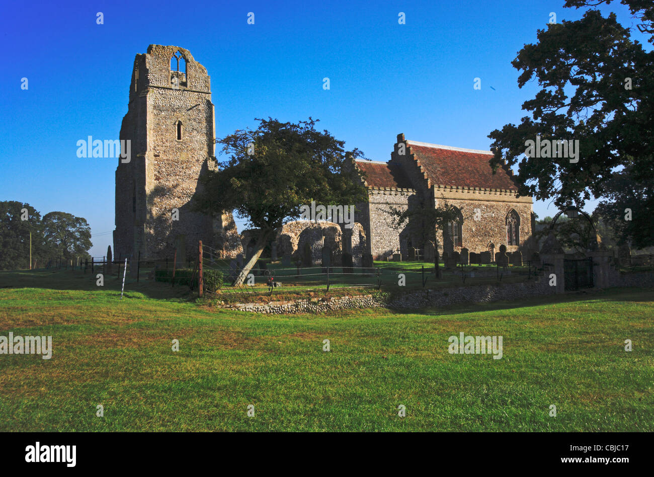 The ruined tower and parish church of St Mary the Virgin at Barningham ...