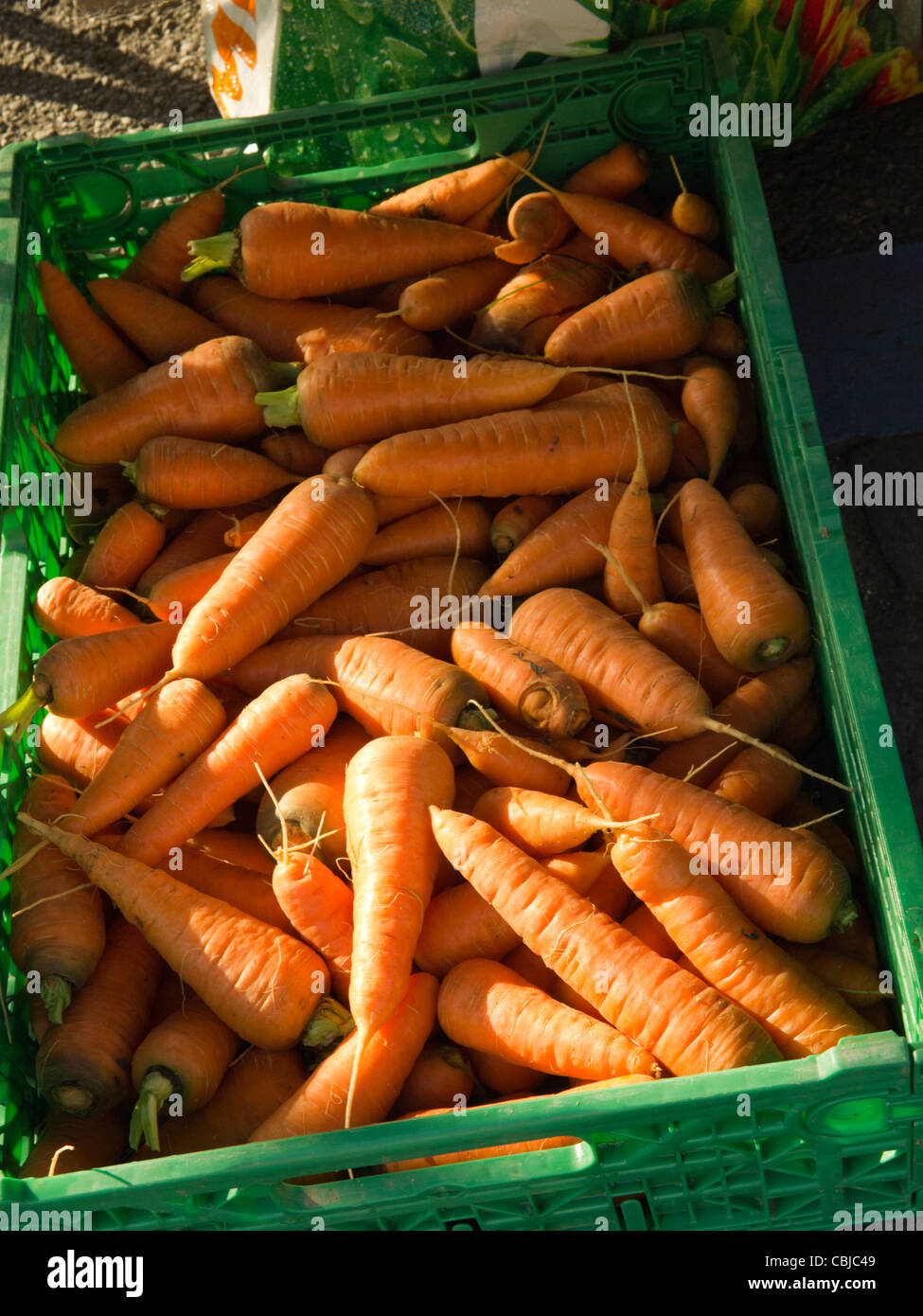 Carrots at an outdoor market, Carouge, Geneva, Switzerland Stock Photo ...