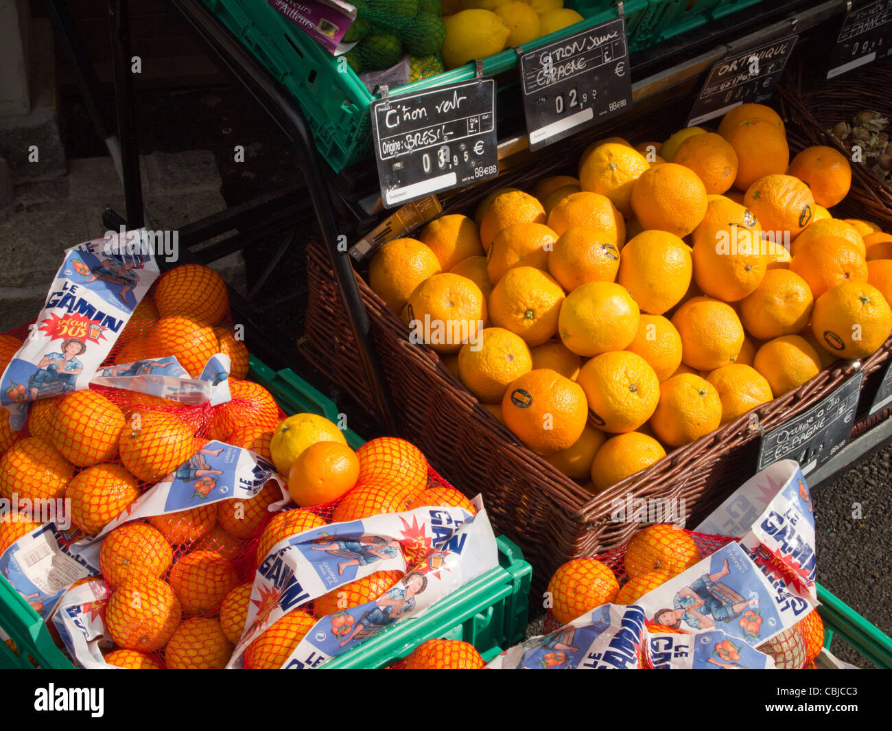 Citrus Fruits in the market, Chamonix, France Stock Photo - Alamy