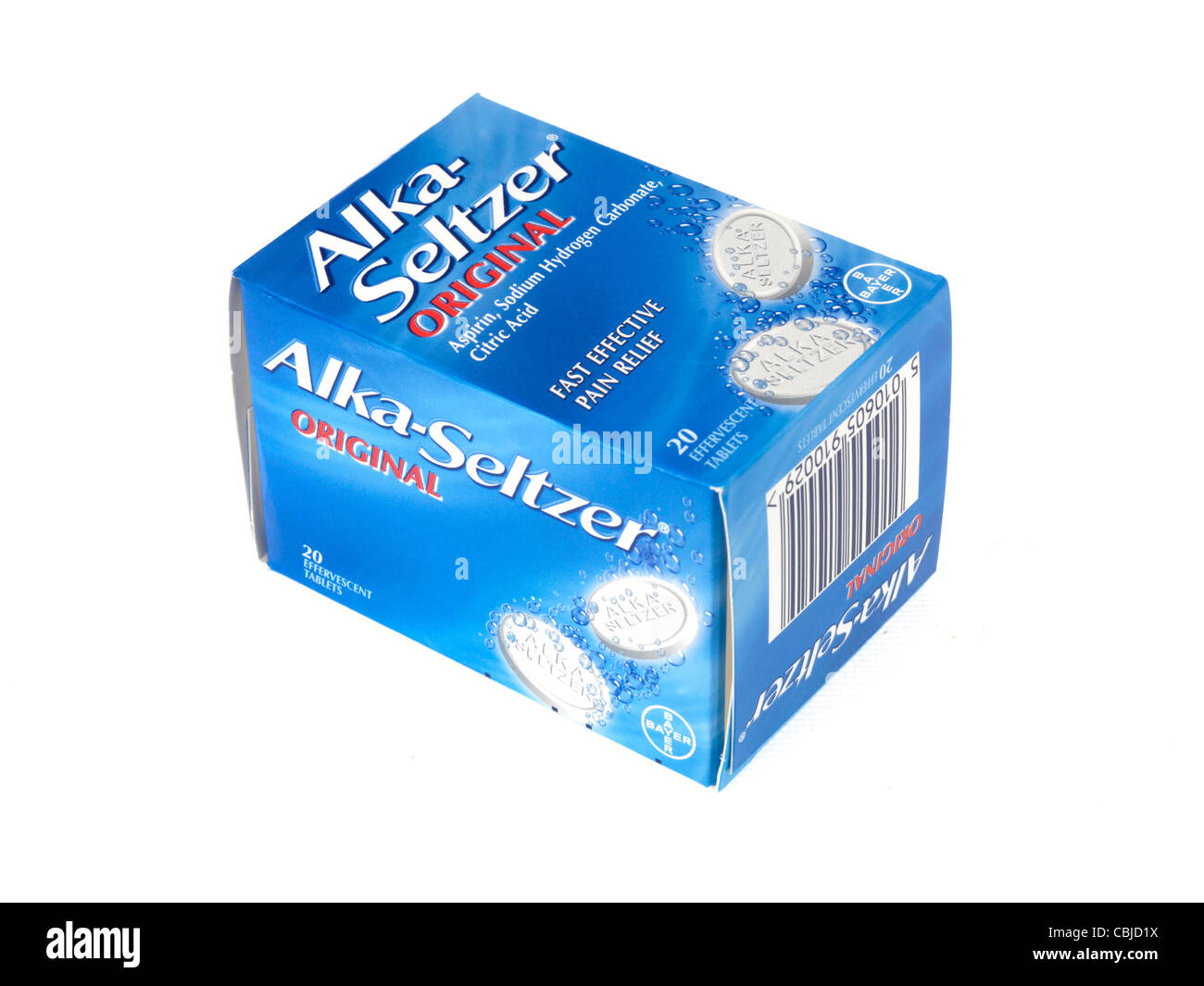 Branded Packet Of Alka-Seltzer Pain Relief Tablets Isoalted Against A ...