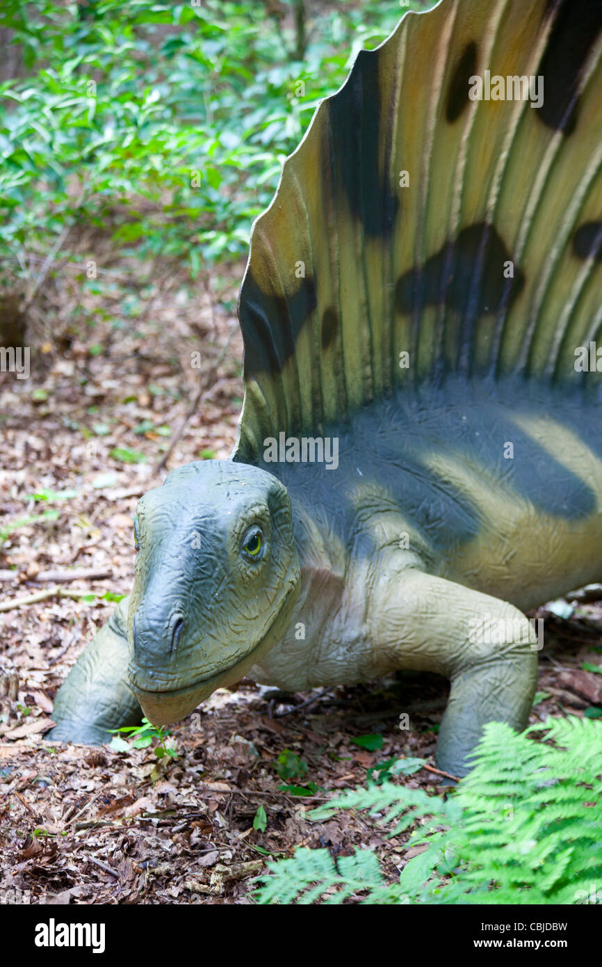 Dinosaur with large fin on back Stock Photo - Alamy