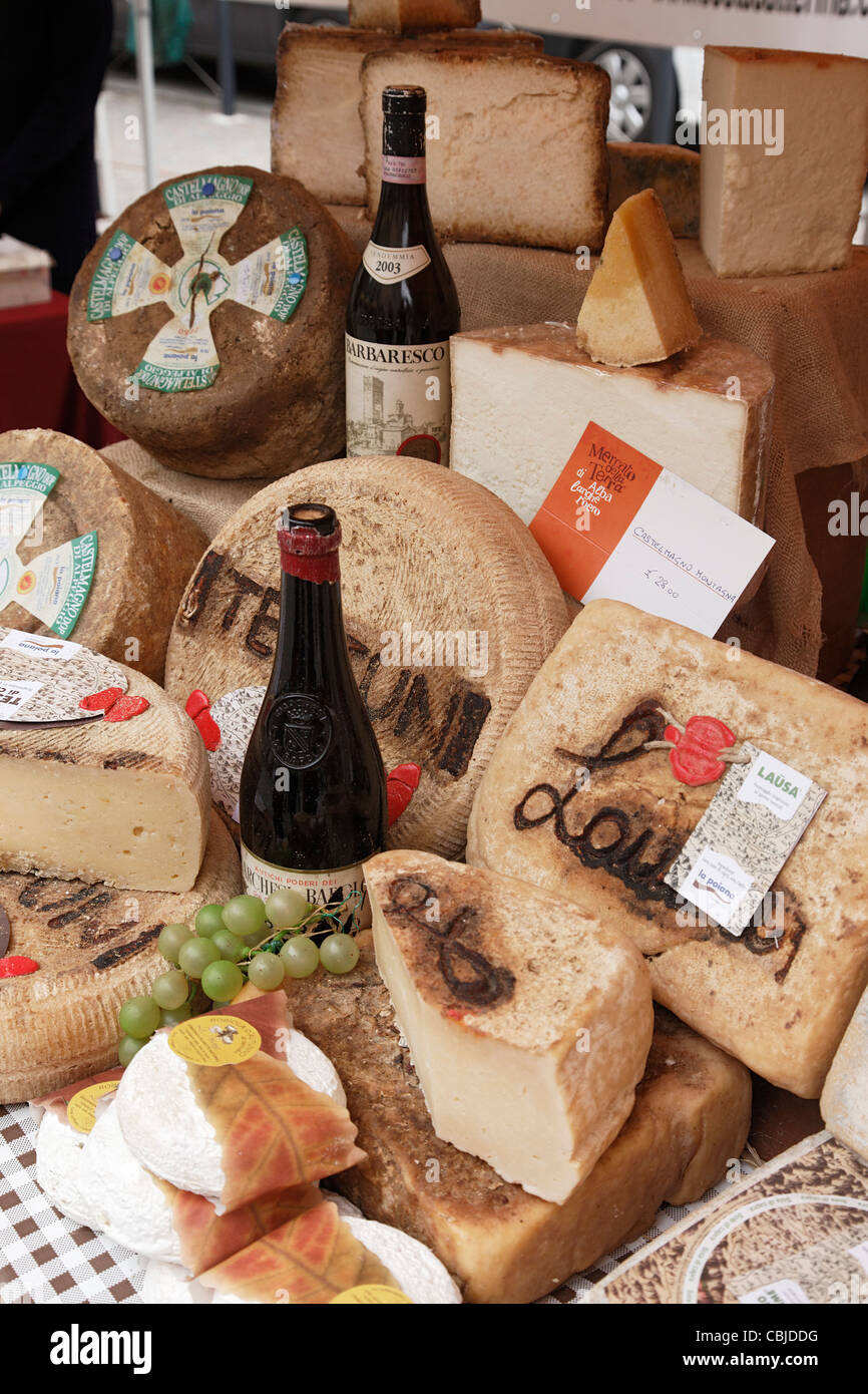 Castelmagno Cheese, Market, Alba, Piedmont, Italy Stock Photo - Alamy
