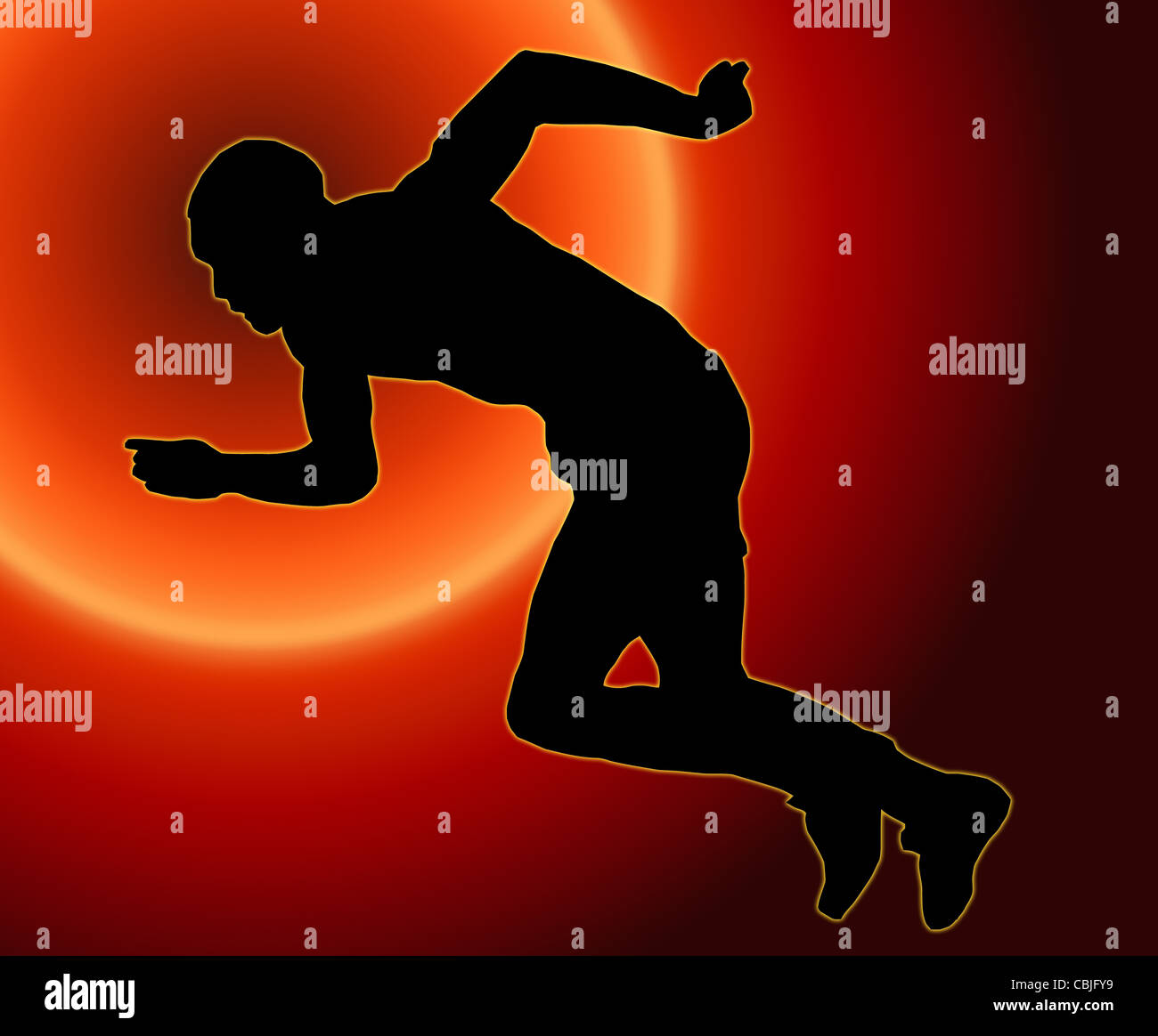 Sport sports neon silhouette outline hi-res stock photography and ...