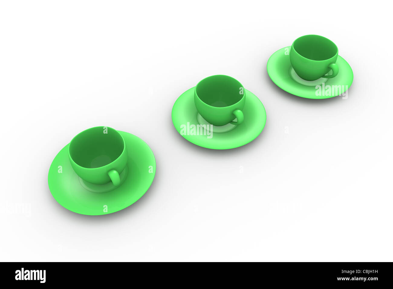 Green coffee cups Stock Photo - Alamy