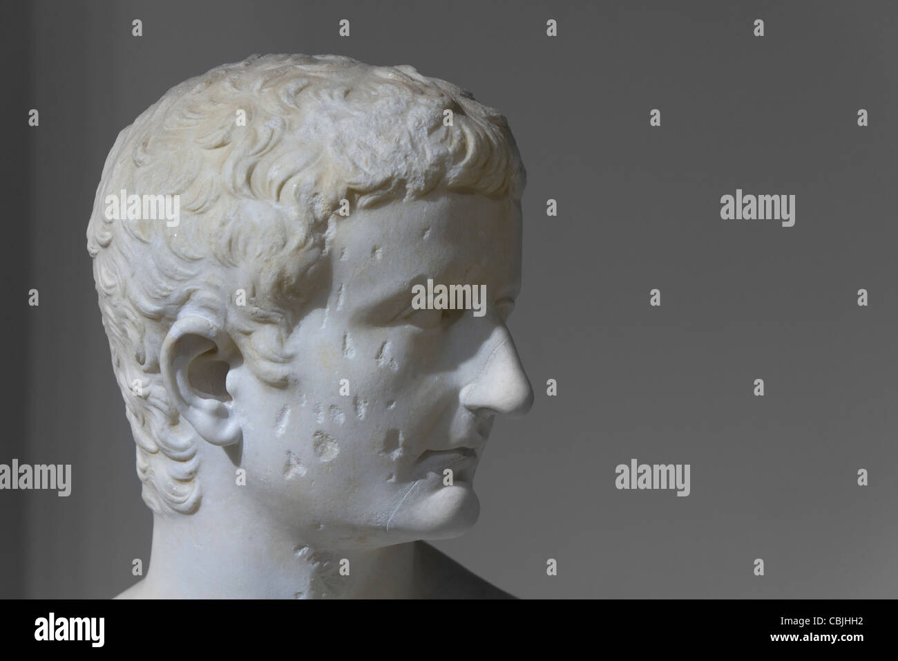 Bust of Roman Emporor, Tiberius, Louvre Museum, Paris, France Stock ...