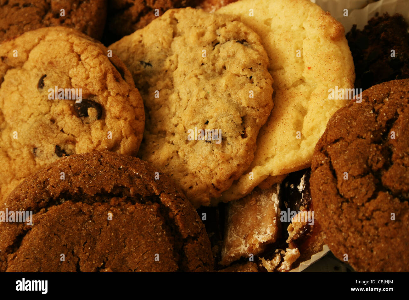 background of spread out holiday cookies Stock Photo - Alamy