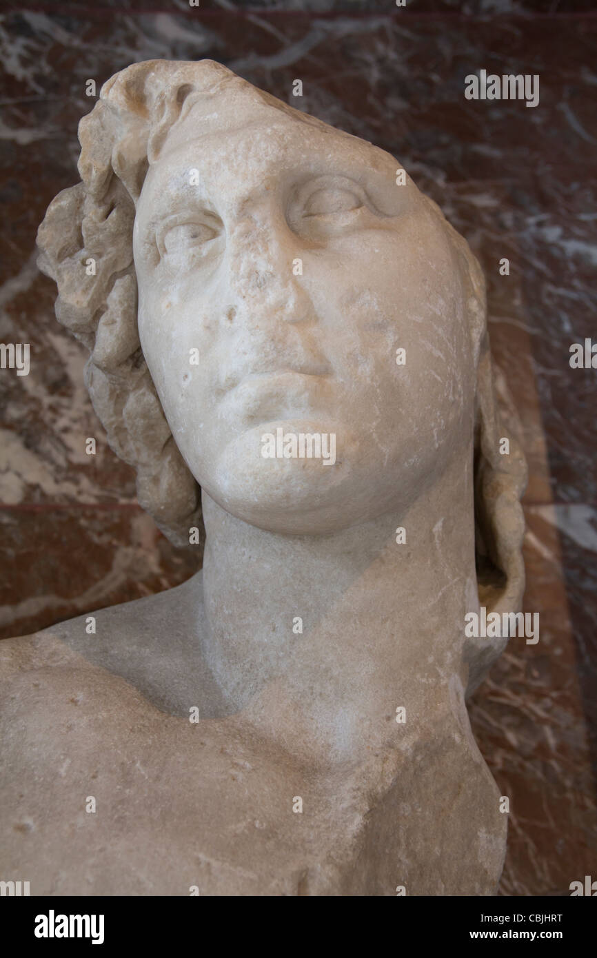 Alexander The Great sculpture at Louvre Museum, Paris, France Stock ...