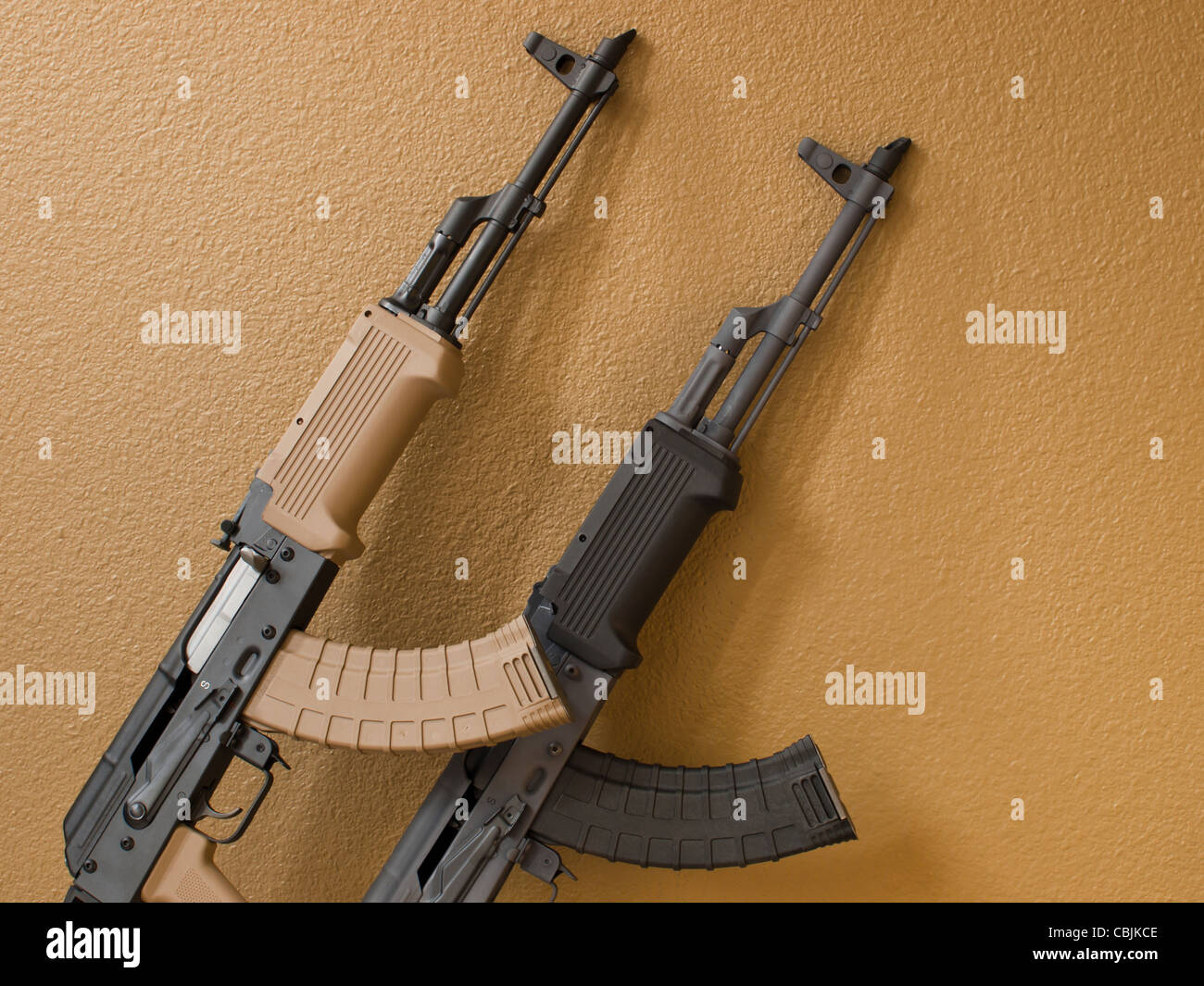 Custom painted AK-47 with a 30 round magazine and a folding stock Stock ...