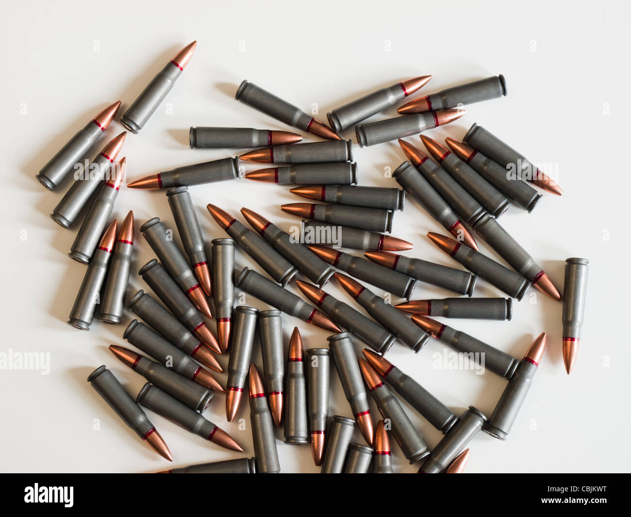 Shabby Kalashnikov AK-47(7,62 mm) bullets Stock Photo - Alamy