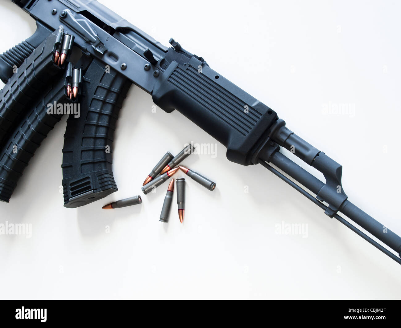 Custom painted AK-47 with a 30 round magazine and a folding stock Stock ...