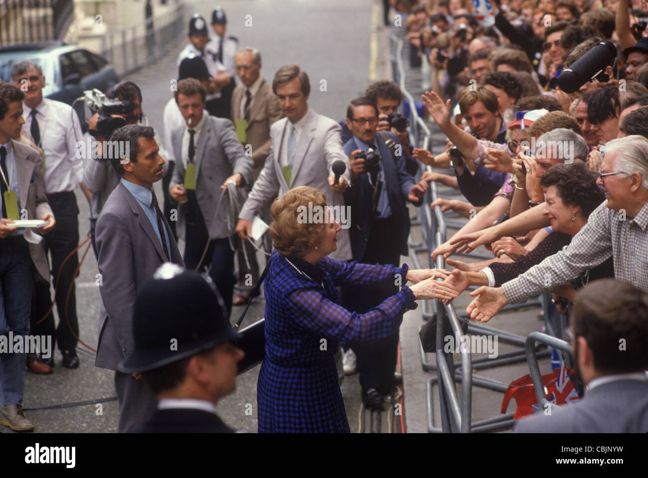 Mrs Margaret Thatcher, 1983. Downing Street Conservative party ...