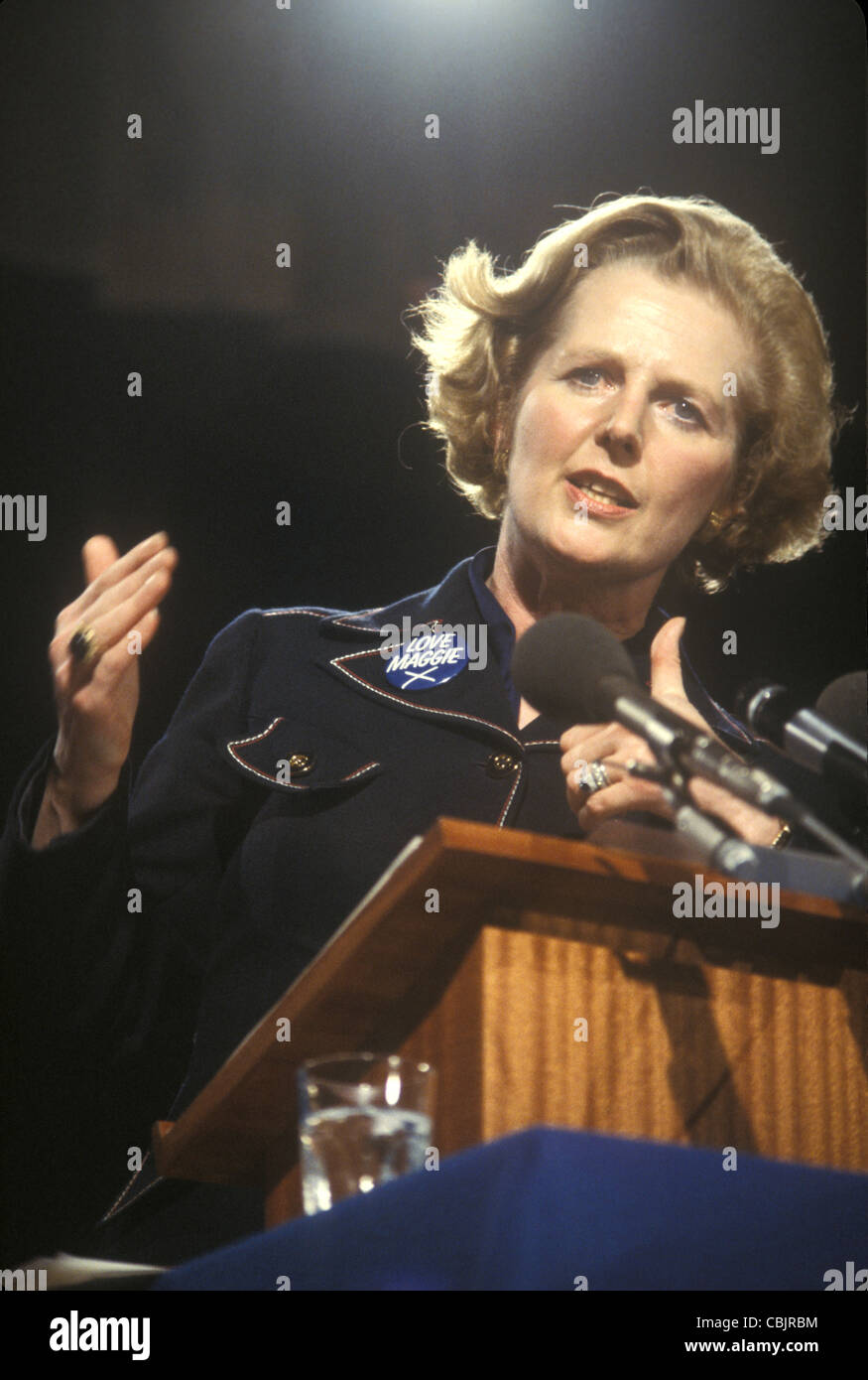 Mrs Margaret Thatcher 1983 General Election press conference speech ...