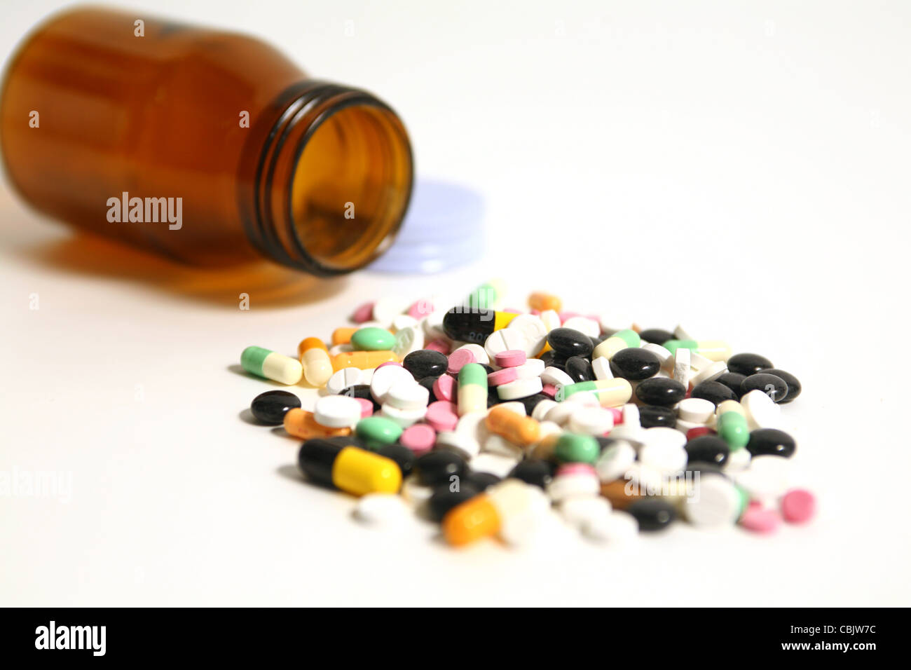 close up medicine pills on white background Stock Photo - Alamy