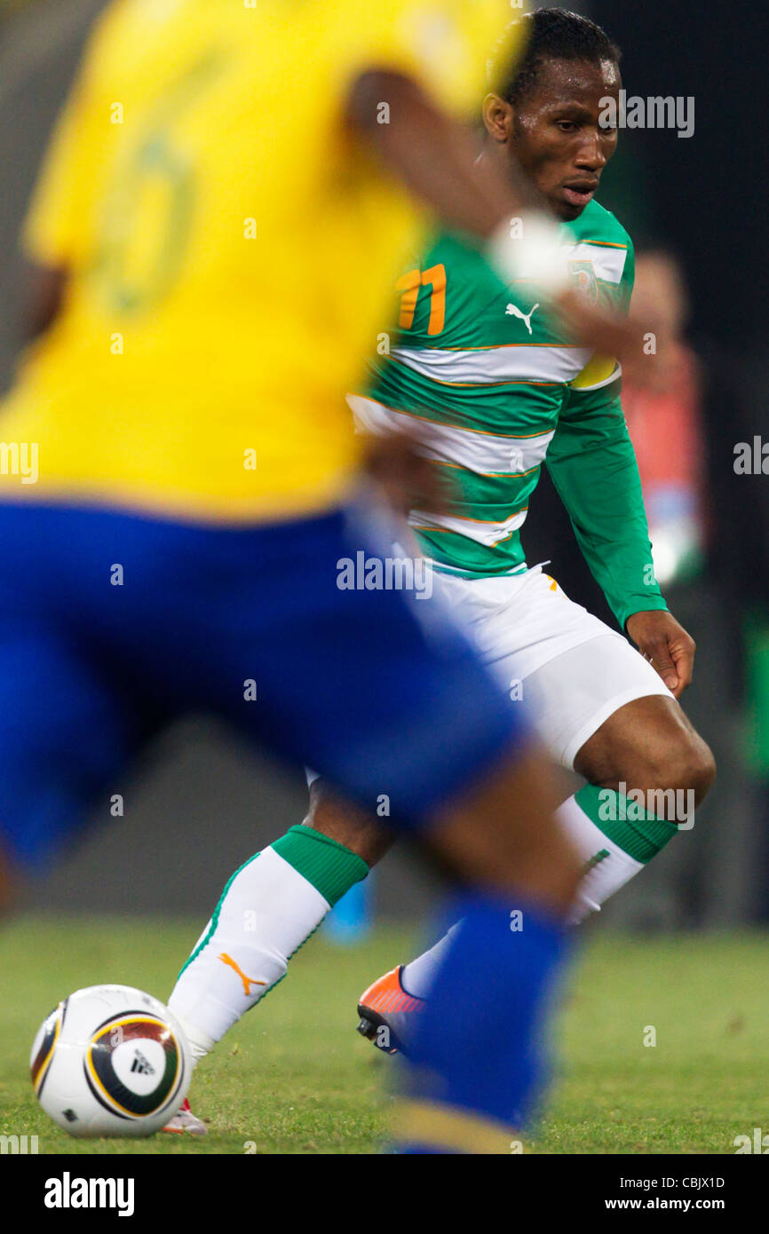 Didier Drogba of Côte d'Ivoire in action during a 2010 FIFA World Cup ...