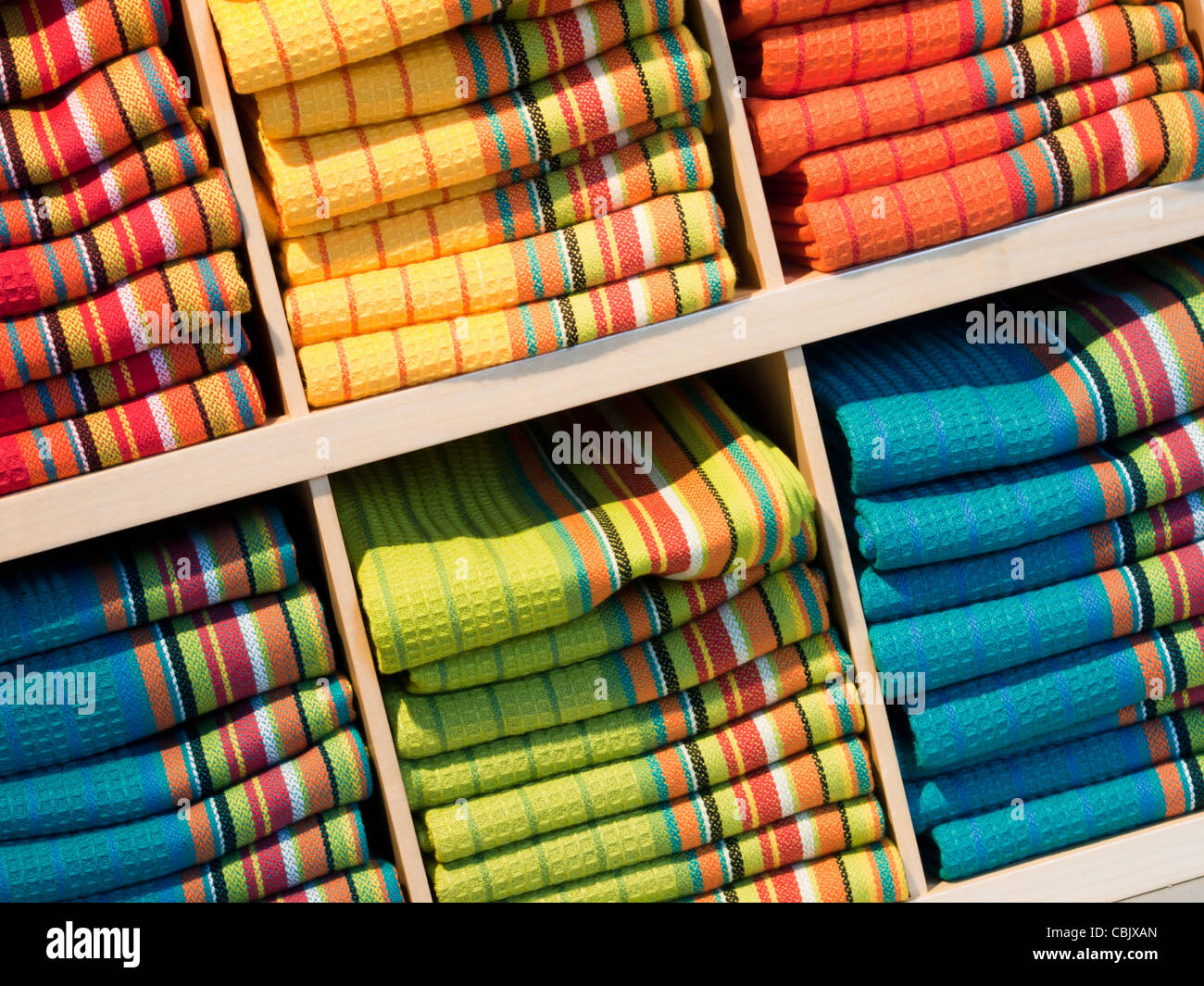 Waffle towels stack clean hi-res stock photography and images - Alamy
