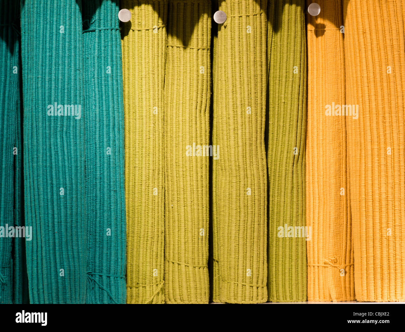 Fabric samples on display at the store Stock Photo - Alamy
