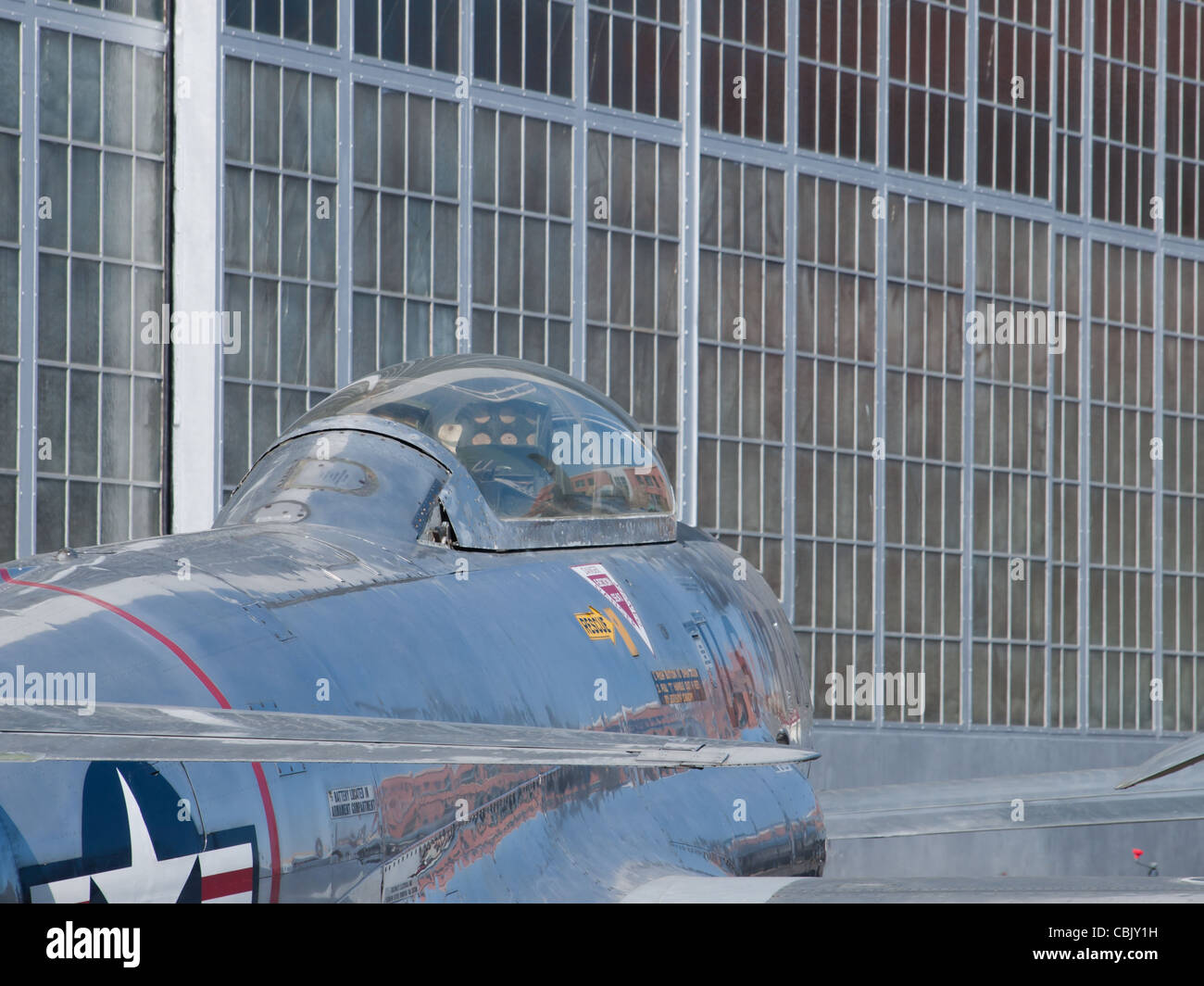 Old jet fighter of the US Air Force in Wing Over the Rockies Air and ...