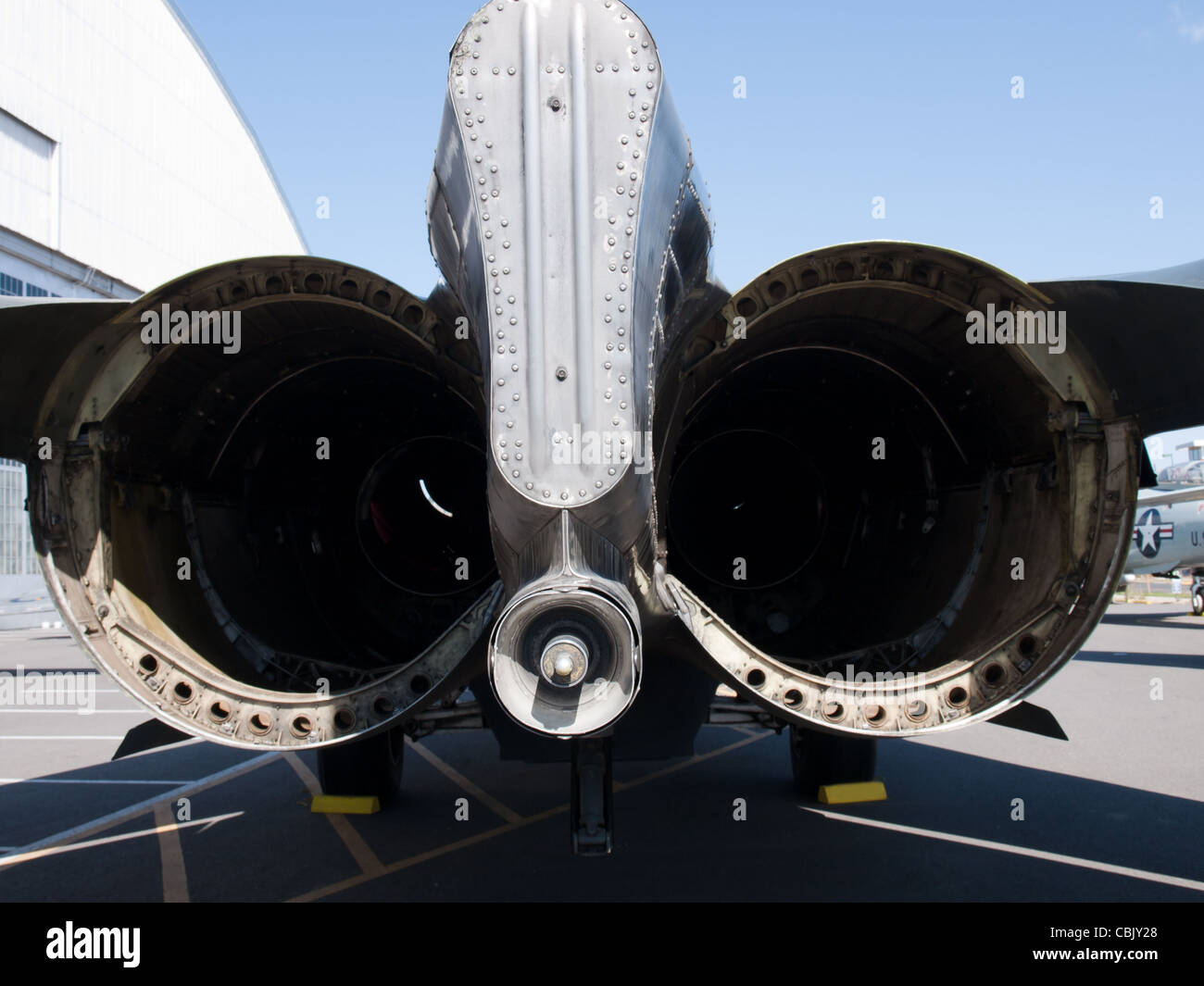 Old jet fighter of the US Air Force in Wing Over the Rockies Air and ...
