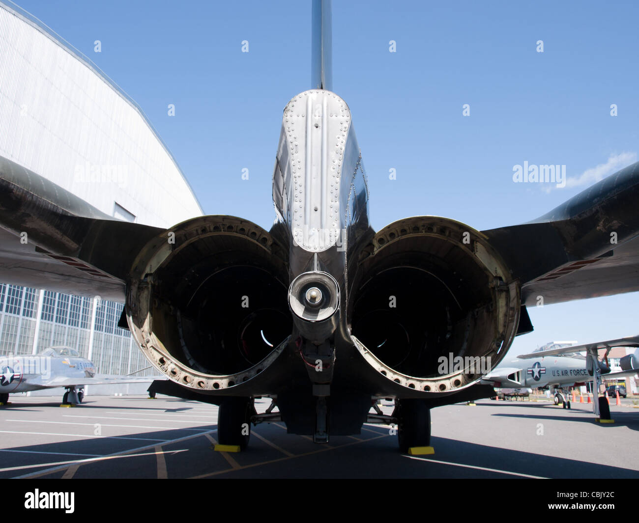 Old jet fighter of the US Air Force in Wing Over the Rockies Air and ...