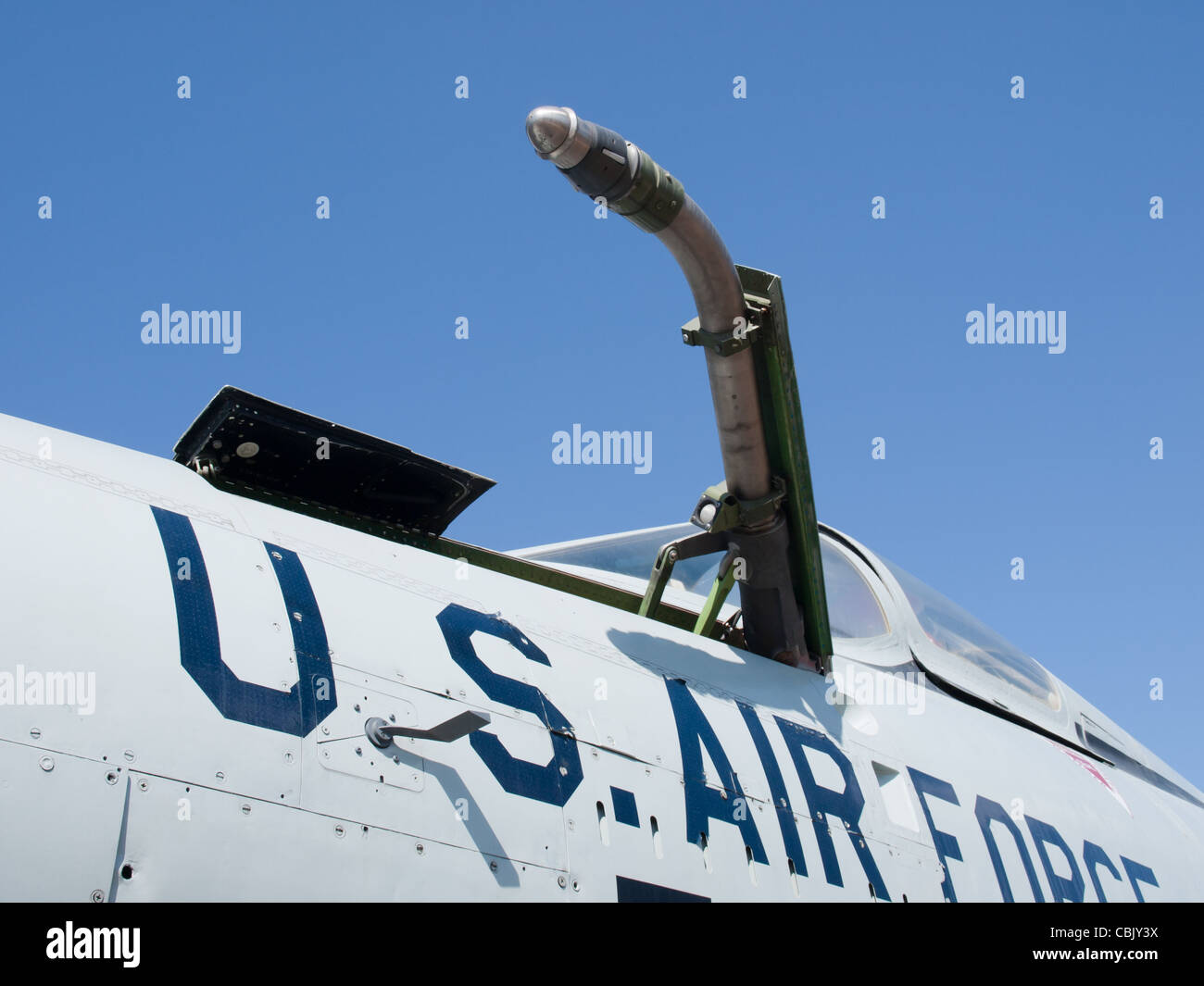 Old jet fighter of the US Air Force in Wing Over the Rockies Air and ...