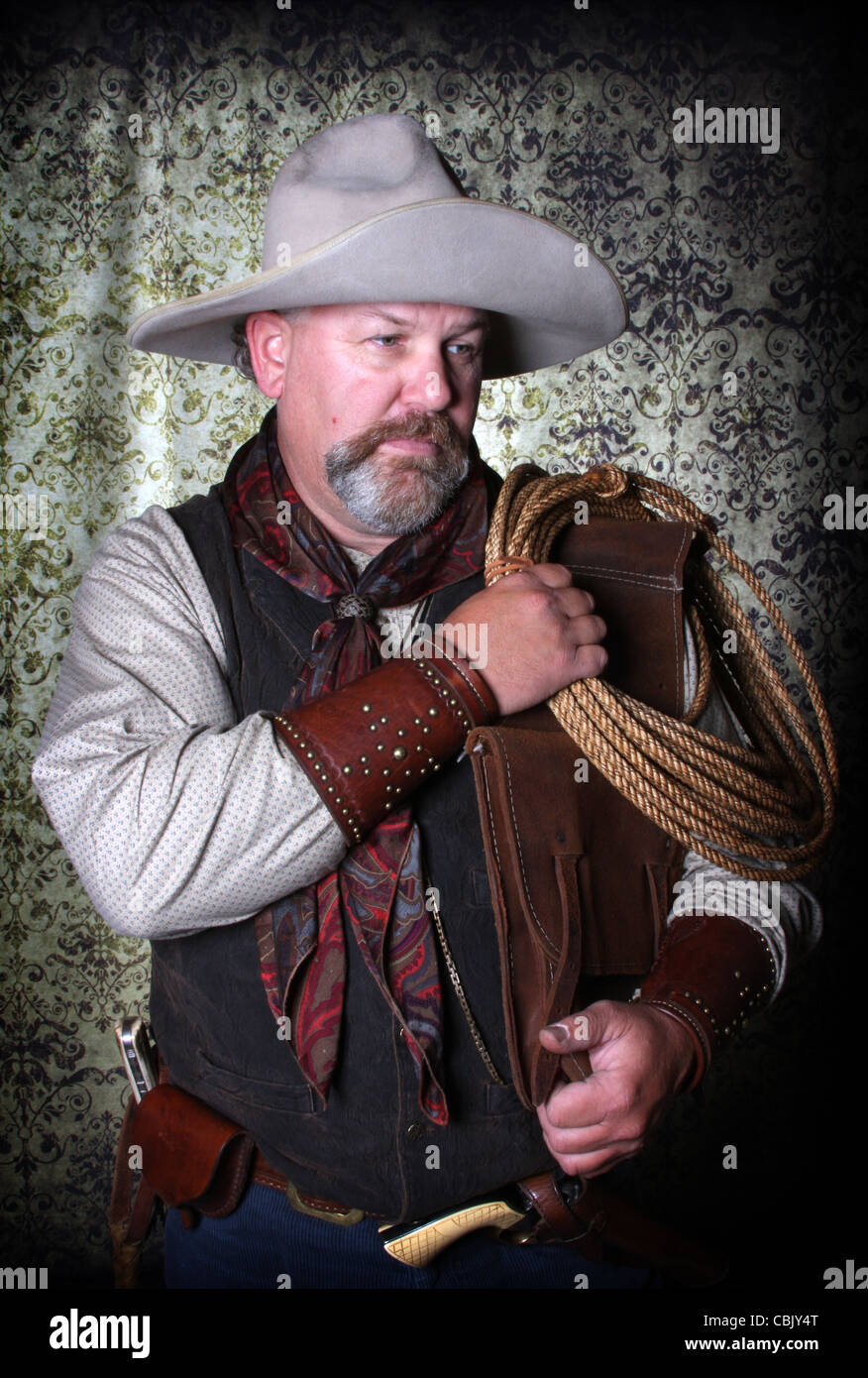 A vintage cowboy Stock Photo - Alamy