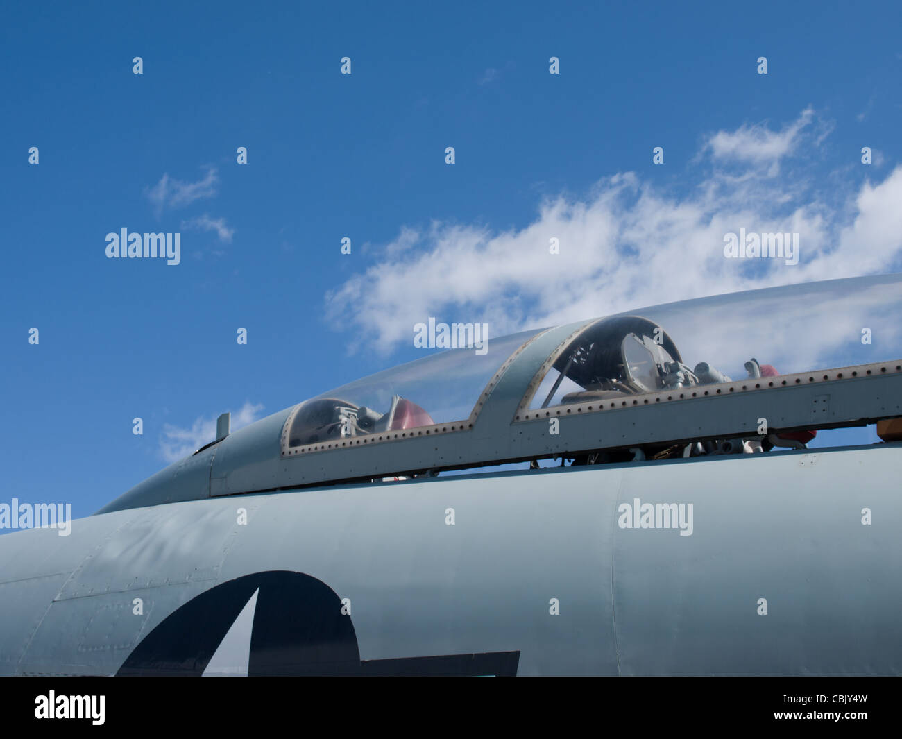 Old jet fighter of the US Air Force in Wing Over the Rockies Air and ...