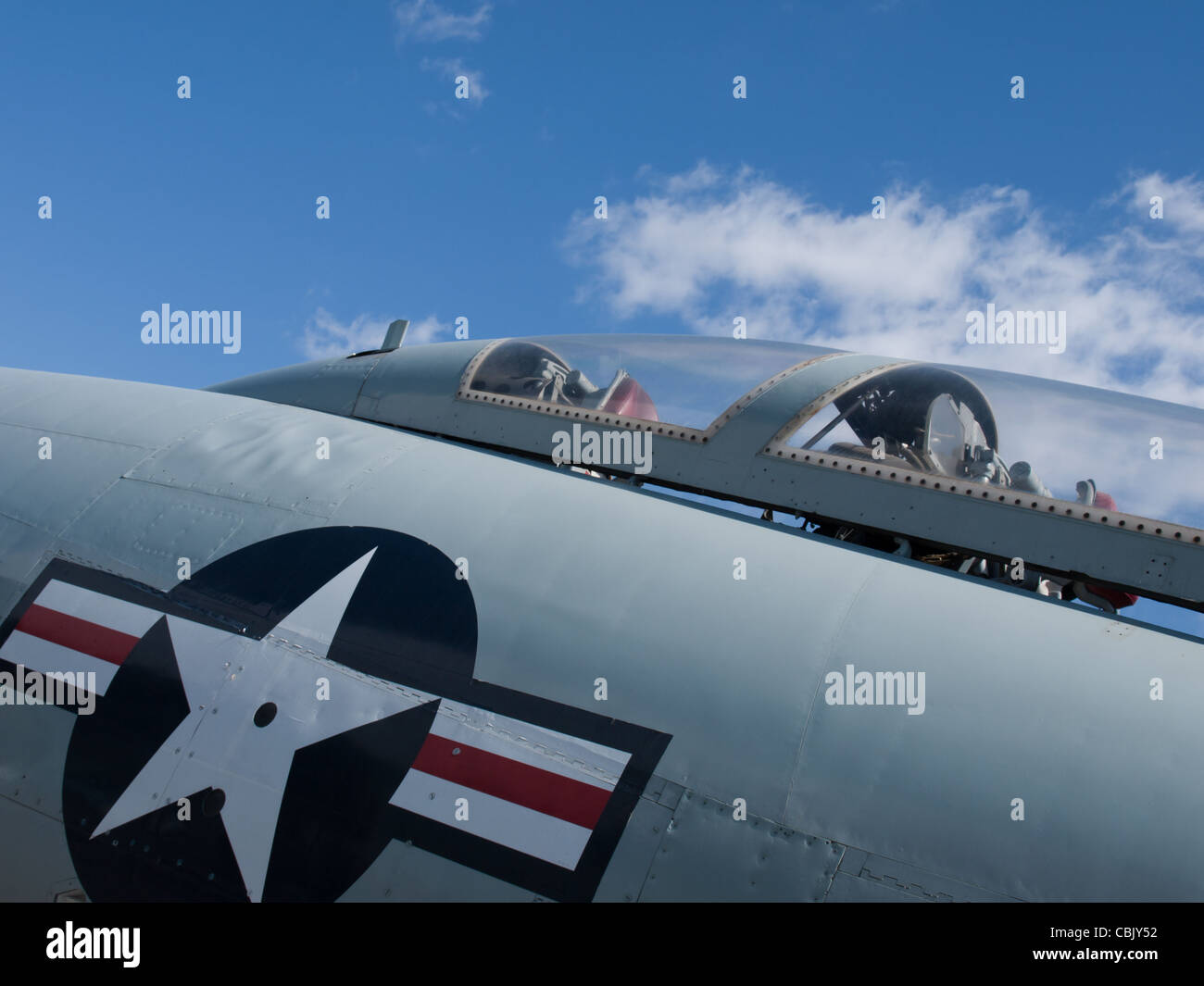 Old jet fighter of the US Air Force in Wing Over the Rockies Air and ...