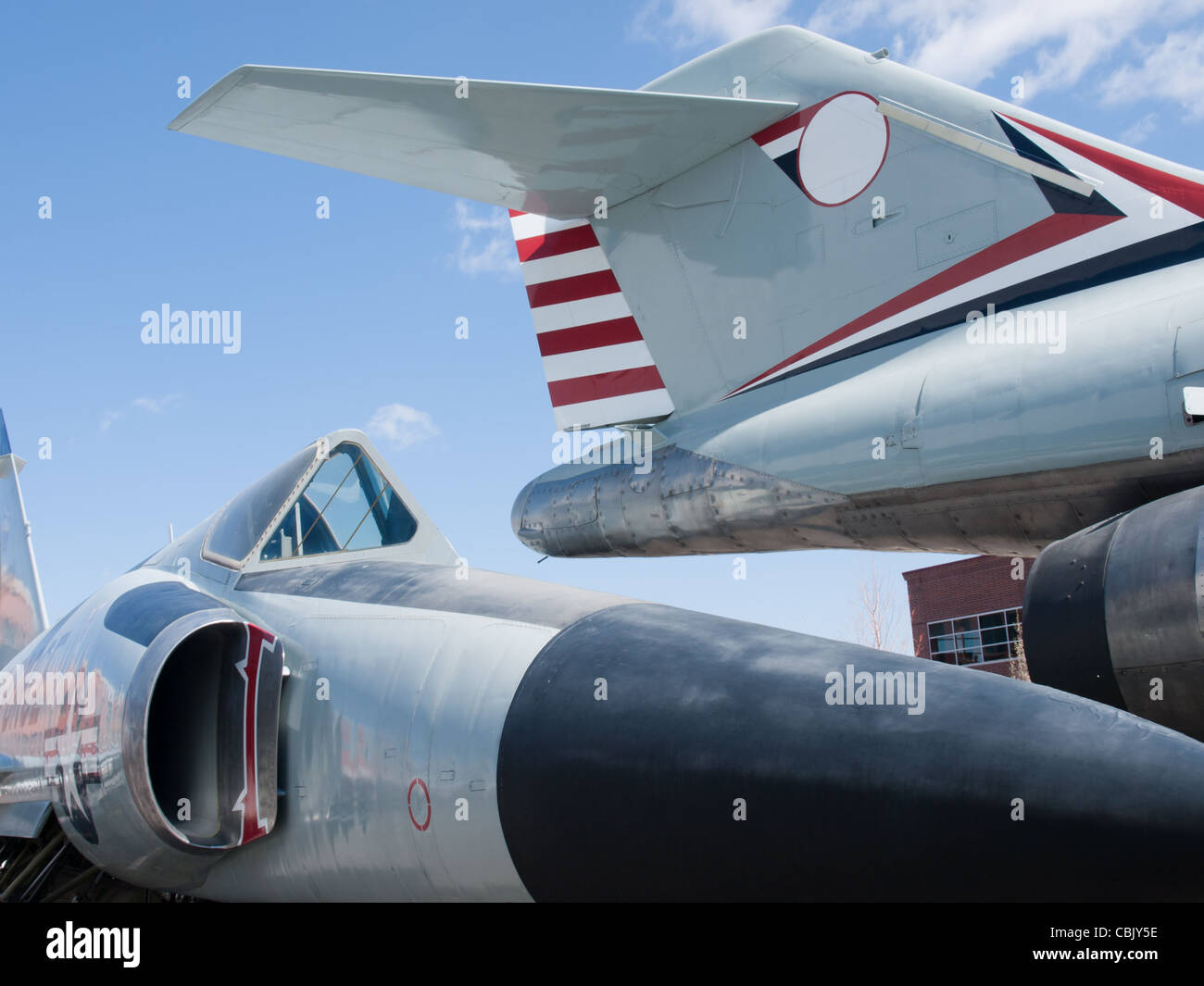 Old jet fighter of the US Air Force in Wing Over the Rockies Air and ...