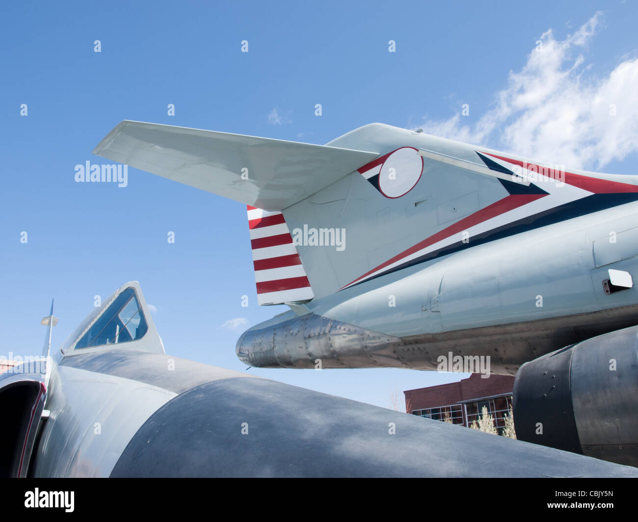 Old jet fighter of the US Air Force in Wing Over the Rockies Air and ...