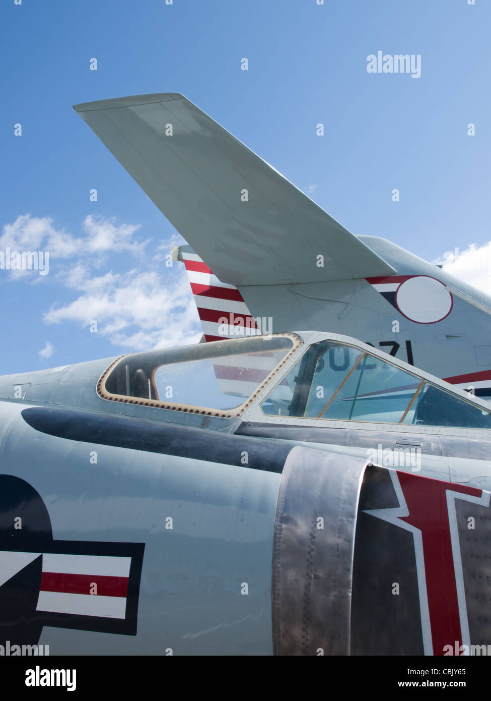 Old jet fighter of the US Air Force in Wing Over the Rockies Air and ...