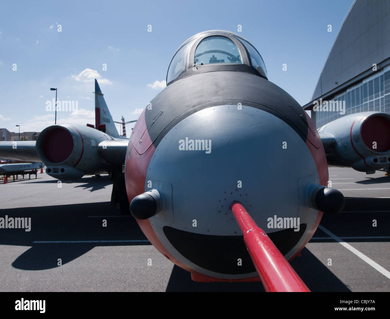 Old jet fighter of the US Air Force in Wing Over the Rockies Air and ...