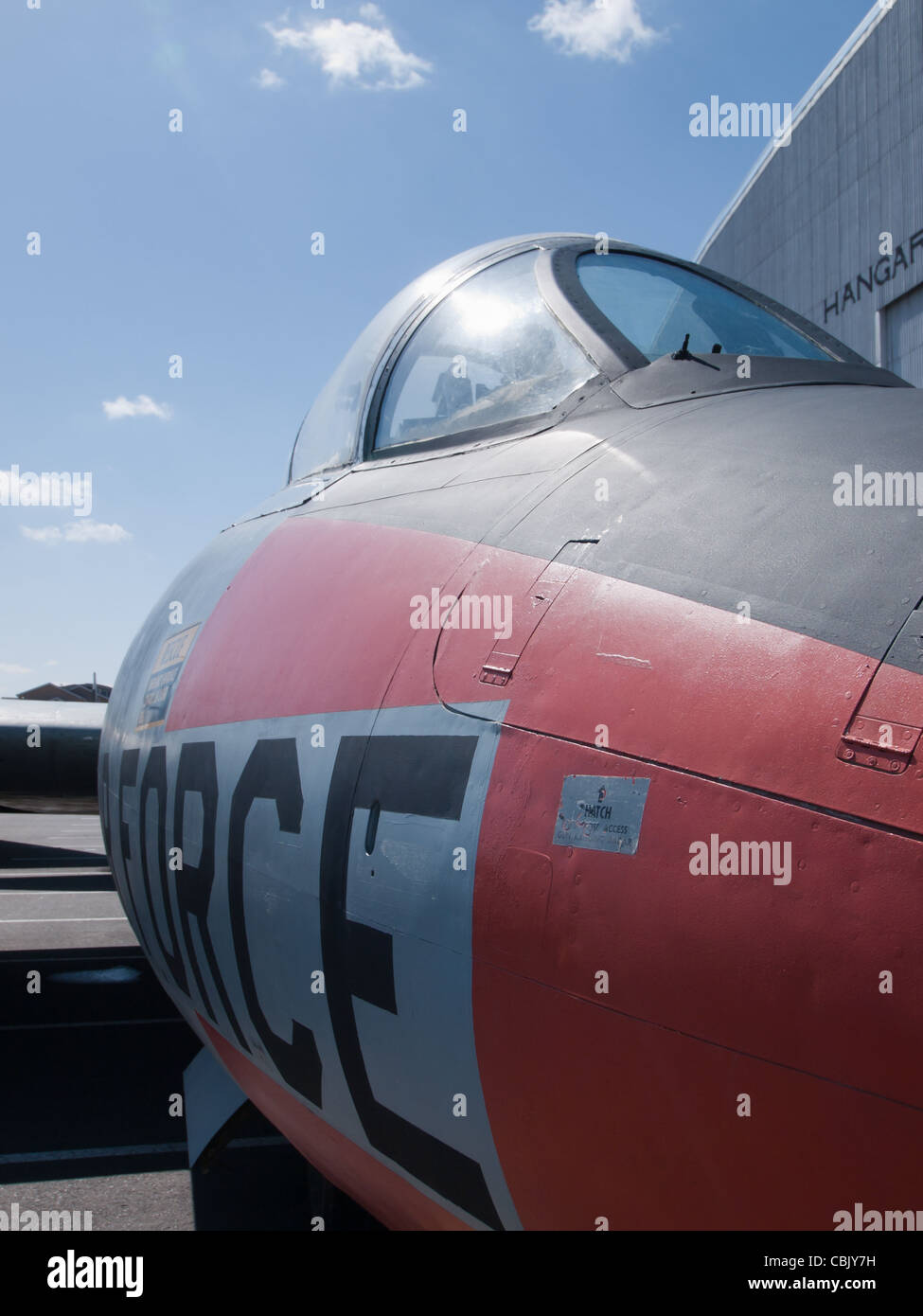 Old jet fighter of the US Air Force in Wing Over the Rockies Air and ...