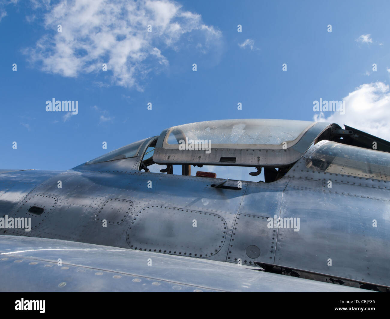 Old jet fighter of the US Air Force in Wing Over the Rockies Air and ...